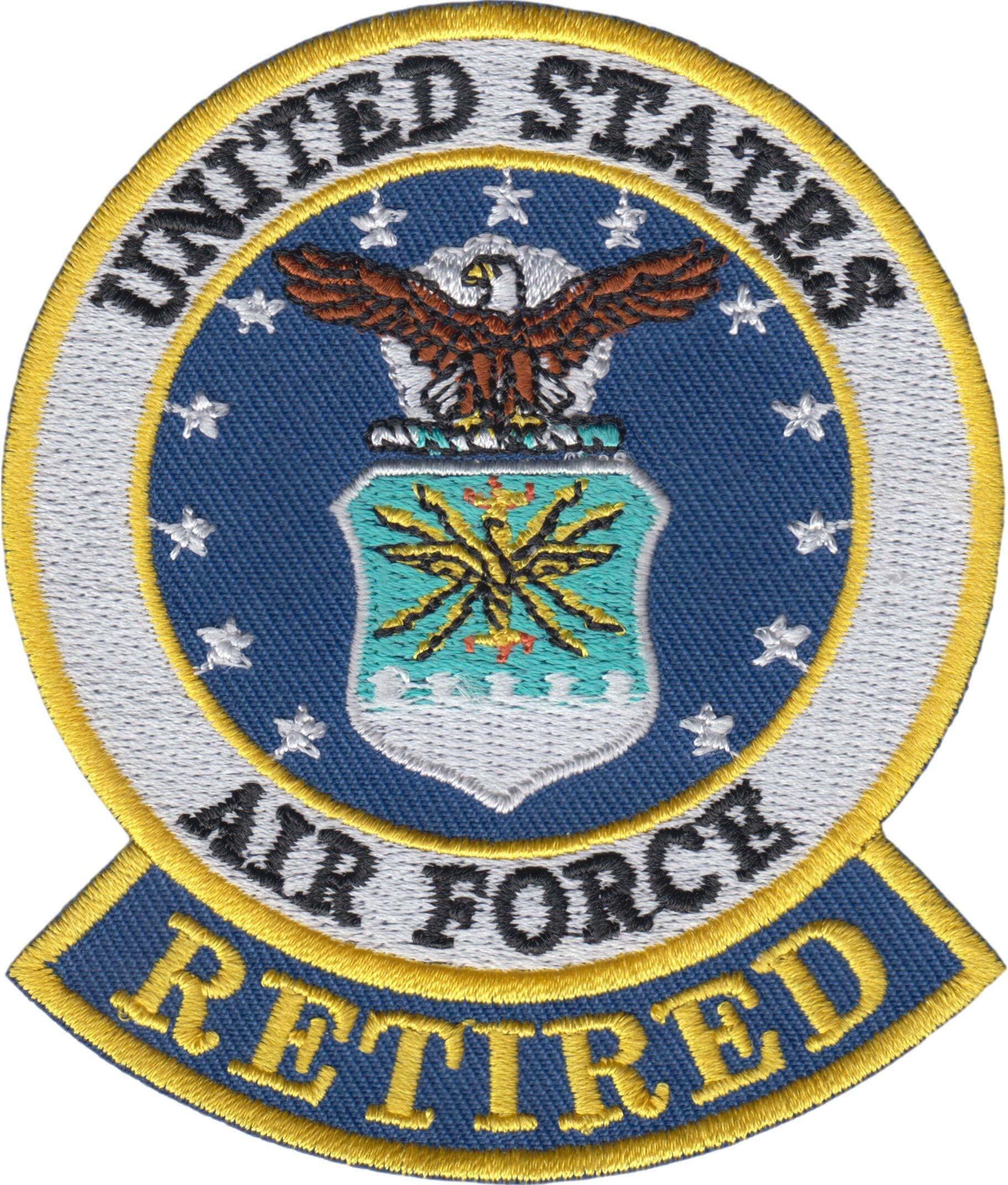 Amazon.com: U.S. Air Force Retired Logo Patch Blue & White 3 ...