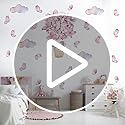 Amazon.com: QUCHENG Pink Wall Decal Stickers Girls Toddler Bedroom ...