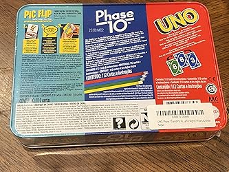 Amazon.com: Mattel Games UNO, Phase 10 and Pic Flip Bundle, 3 Mattel ...