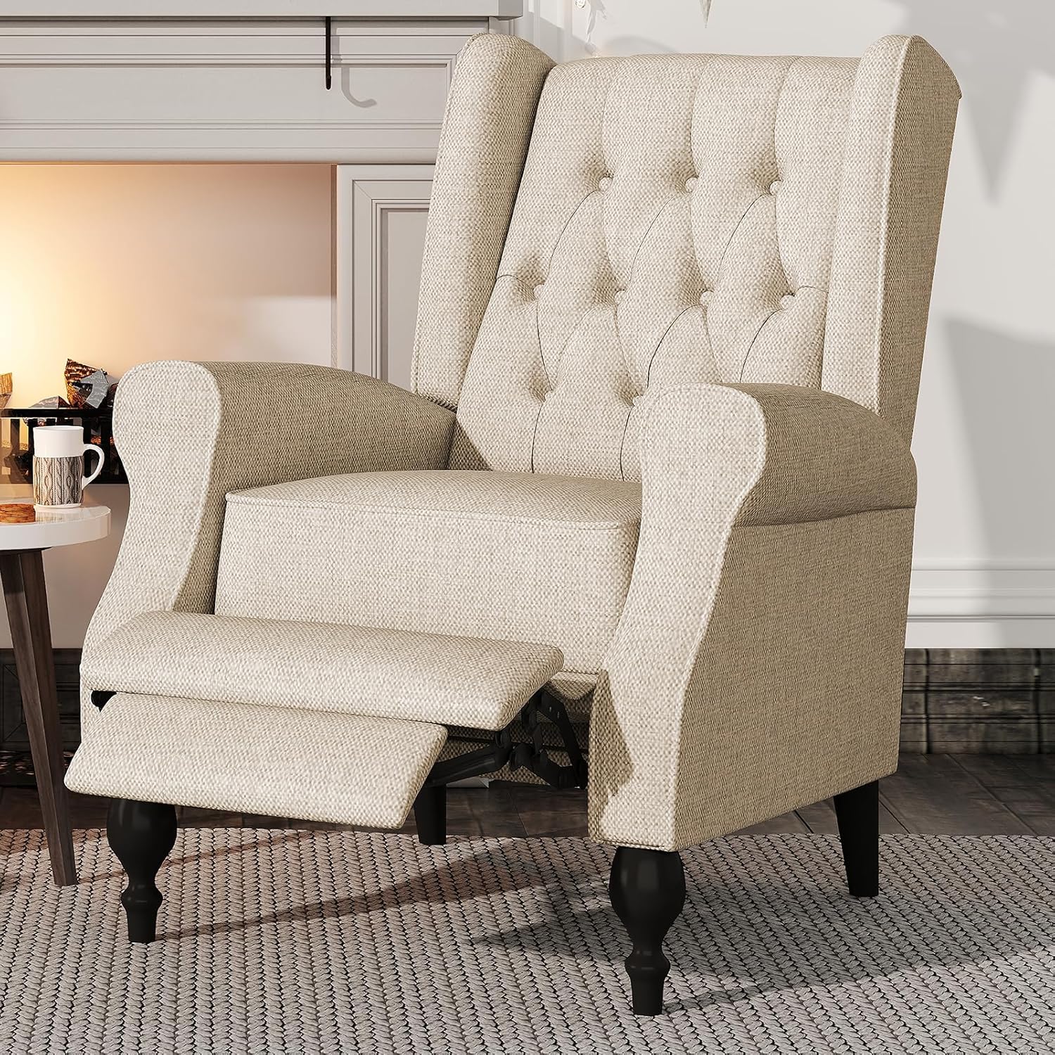 Amazon.com: PLAUIN Tufted Wingback Recliner Chair for Living Room ...