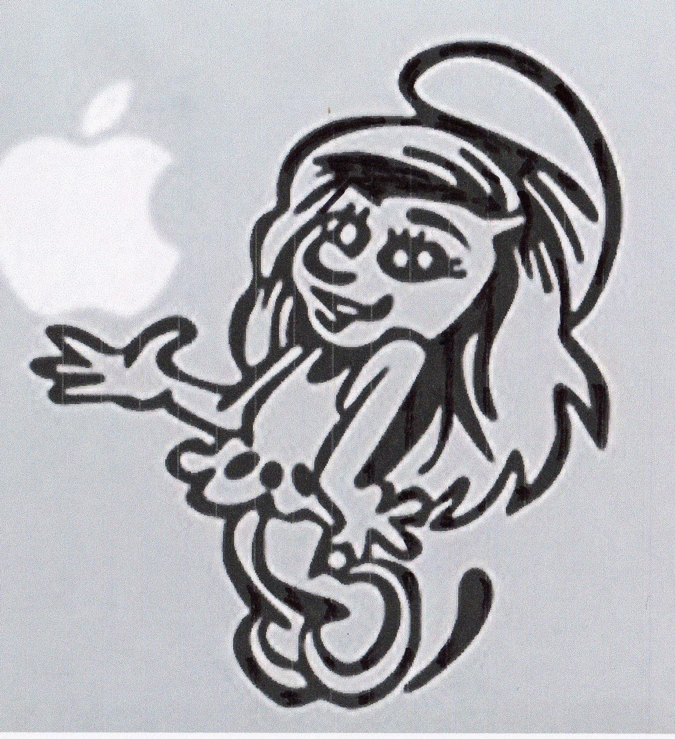 Amazon.com: 80'S CARTOON SMURFETTE VINYL STICKERS SYMBOL 5.5 ...