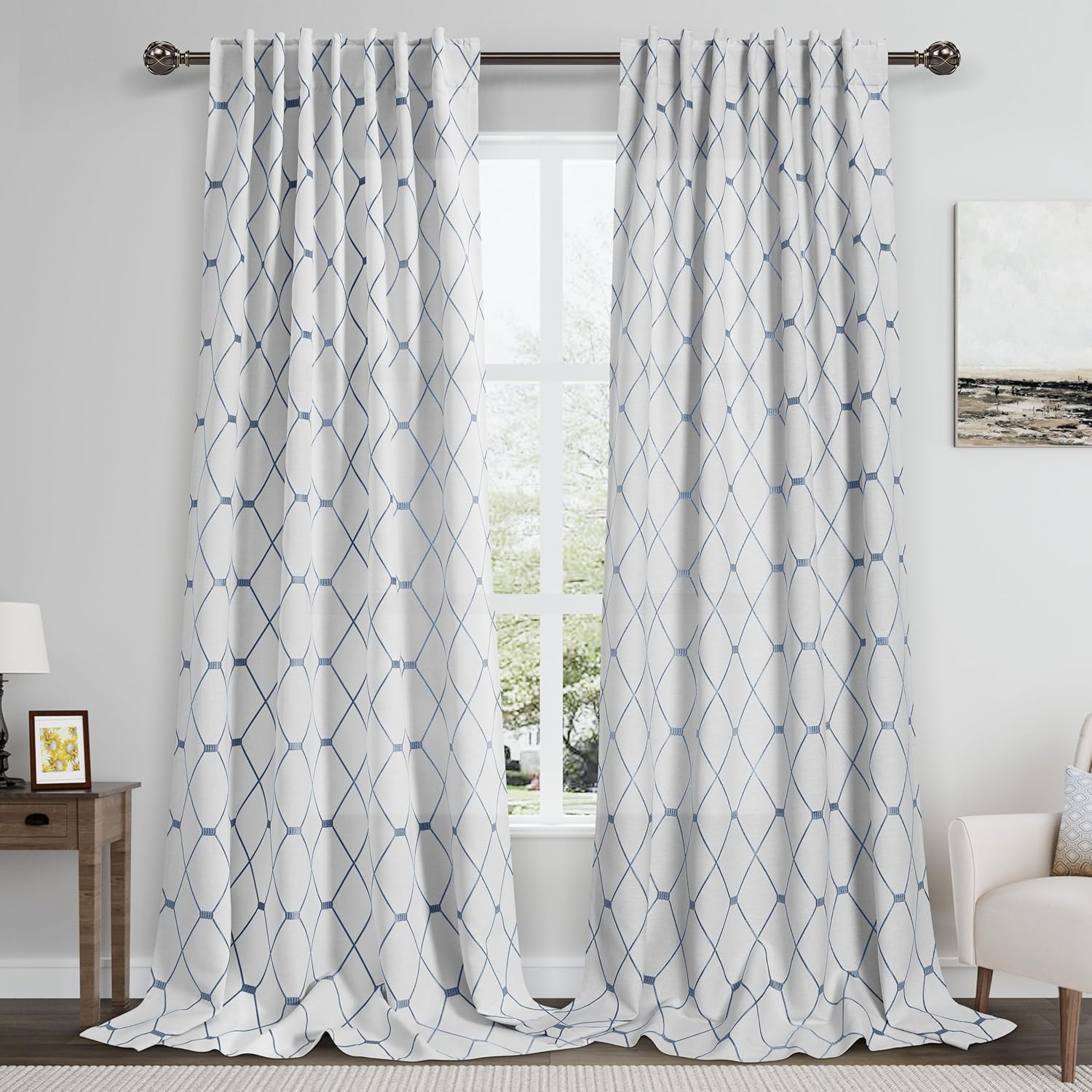 Amazon.com: Nanspring 2 Panels Extra Long Curtains 120 inch Length for ...