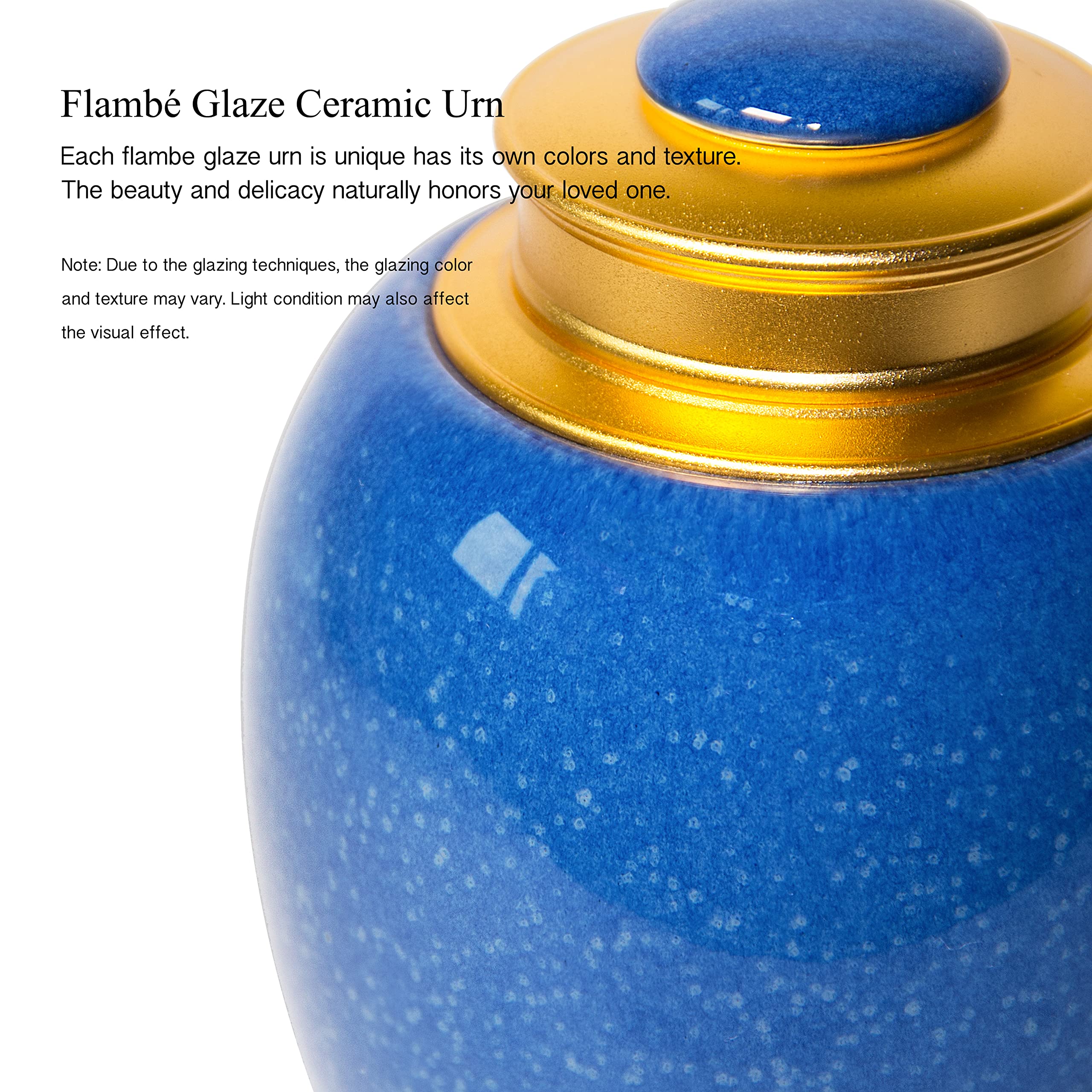 Medium Urns for Human Ashes - Ocean Blue Urns for Ashes Adult Male ...