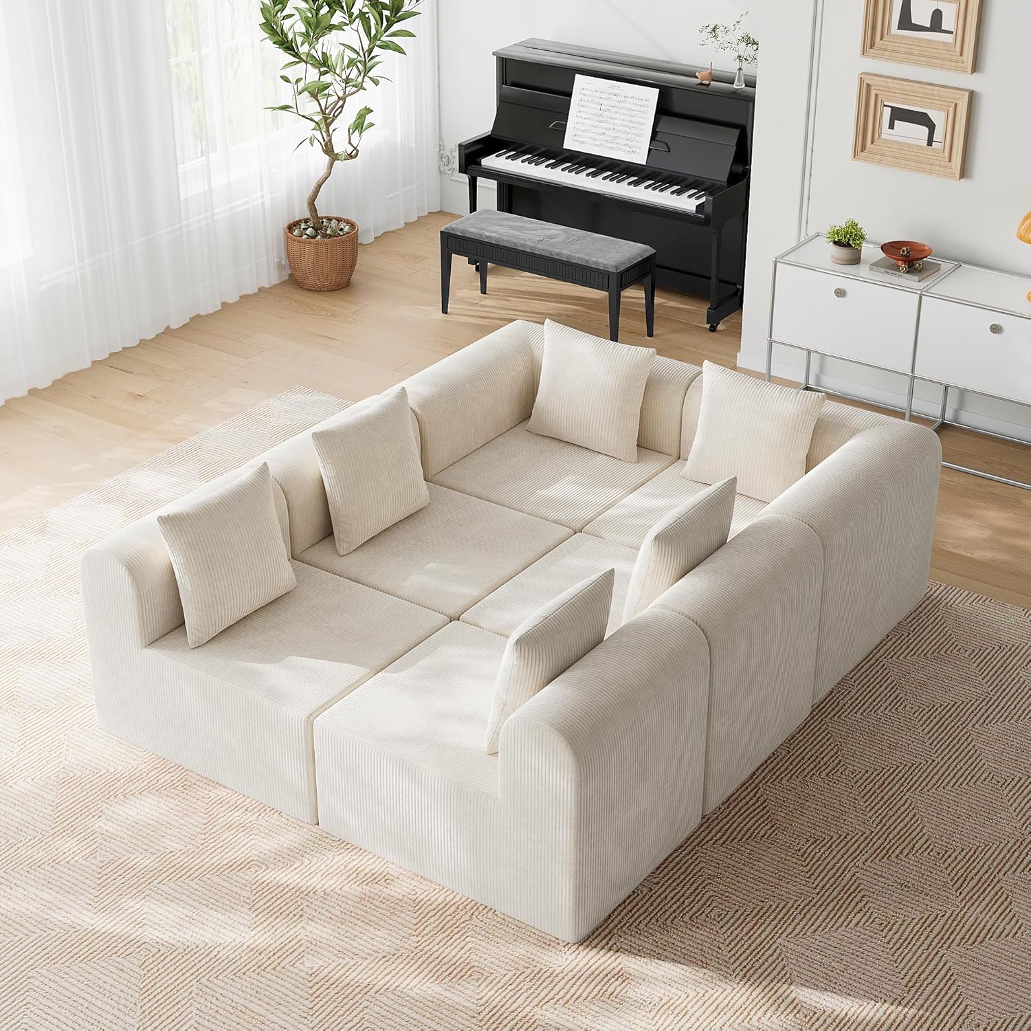 Amazon.com: wanan 172.6'' Modular Sectional Couches for Living Room ...