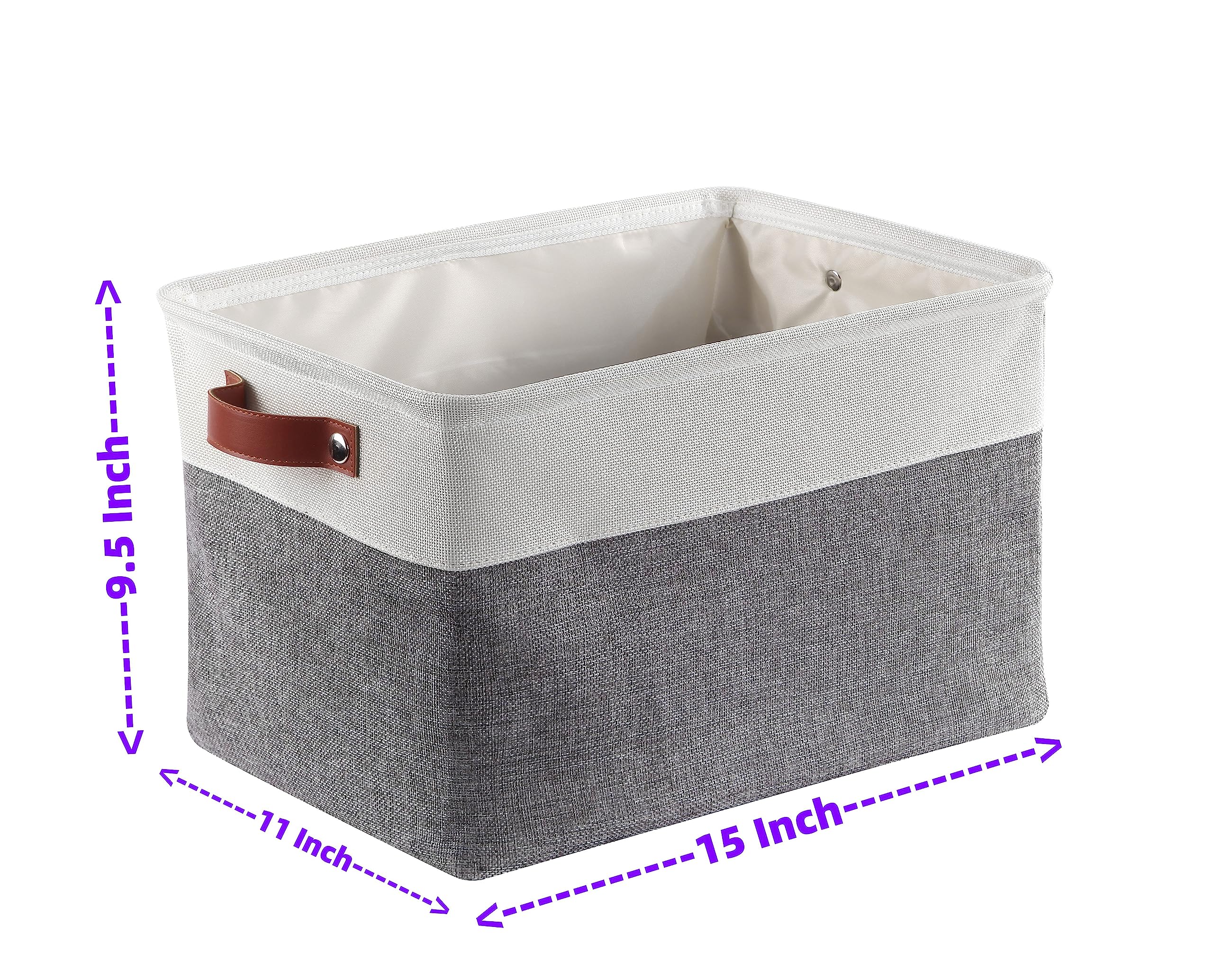 Snapklik.com : Storage Baskets For Shelves Closet Bins - Large Fabric ...
