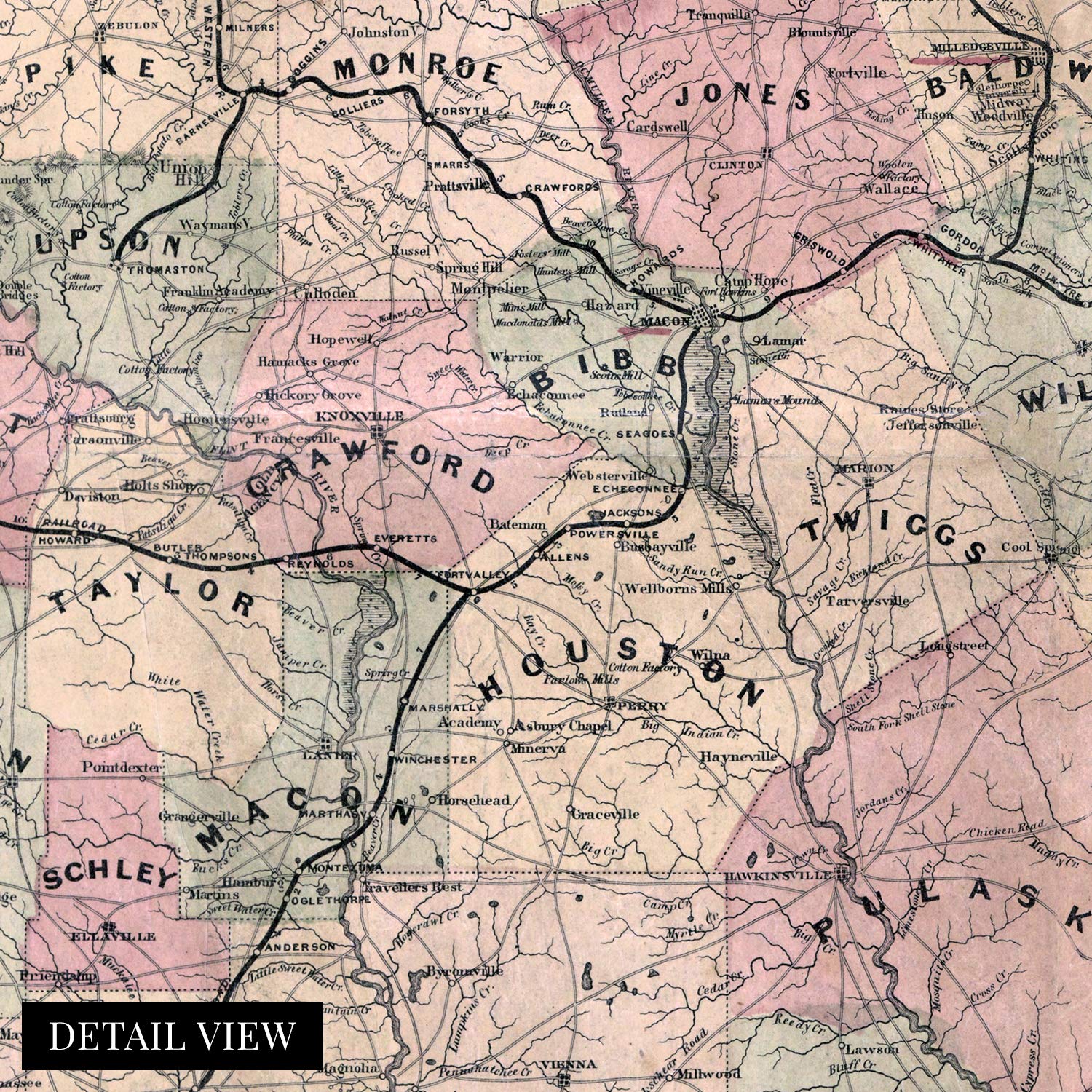 Snapklik.com : HISTORIX Vintage 1864 Map Of Georgia Poster - 20x24 Inch ...