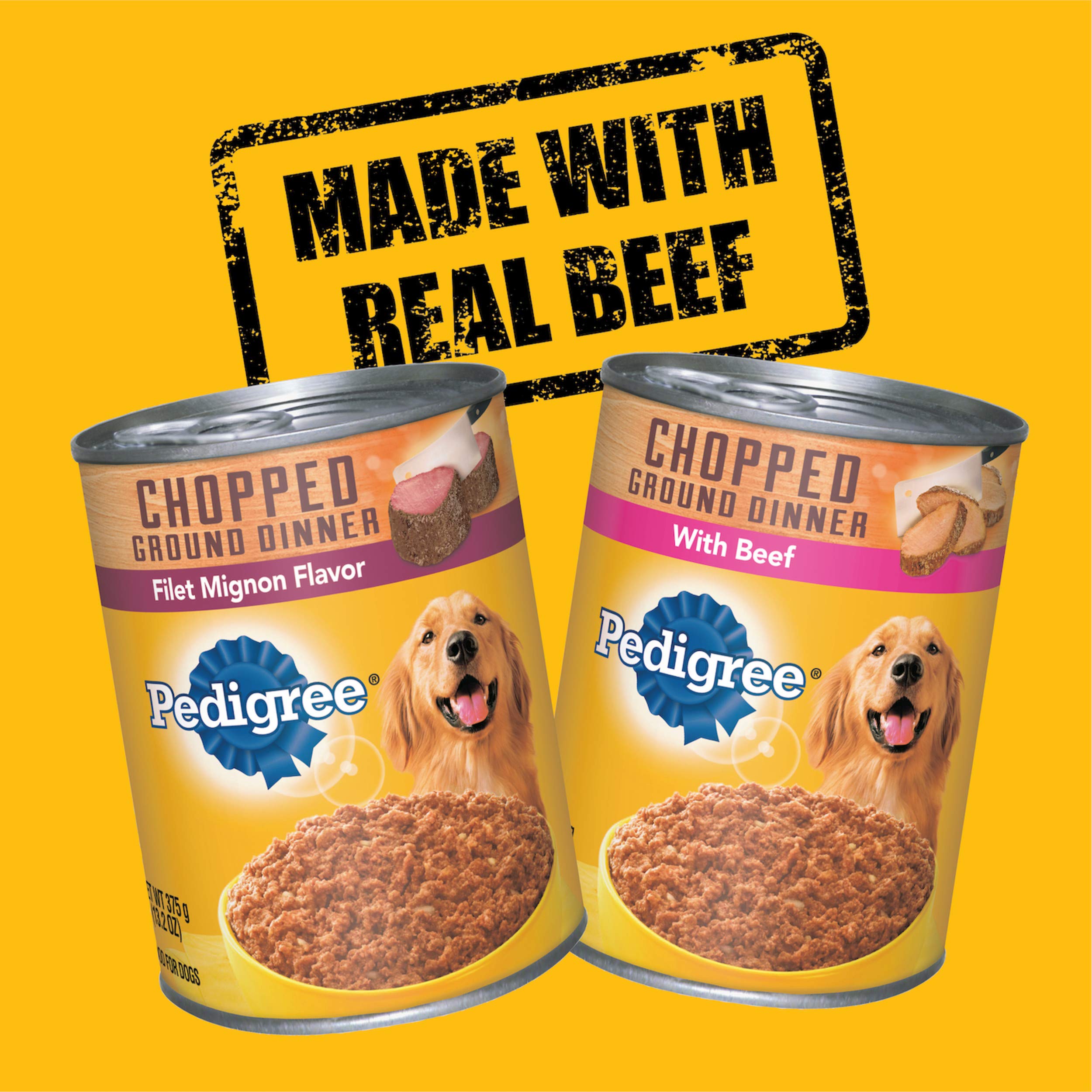 PEDIGREE Chopped Ground Dinner Wet Dog Food, Variety Packs