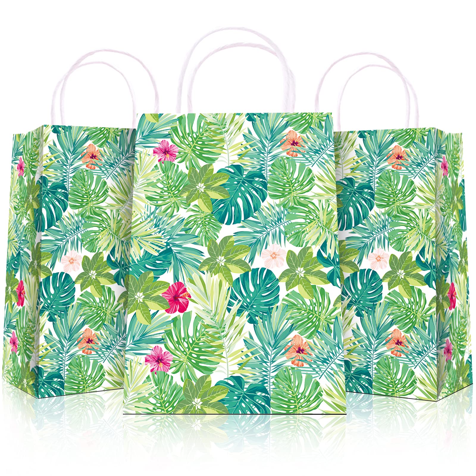 Buy 24 Pack Green Tropical Palm Leaf Party Goodie Gifts Bags With buy-24-pack-green-tropical-palm-leaf-party-goodie-gifts-bags-with