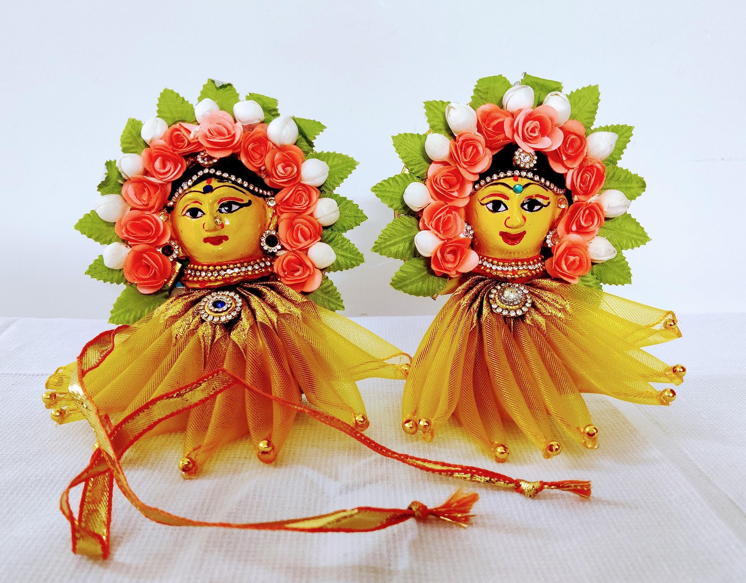 Buy Puja Celebrations Deepam Diya Gowri Face Set, Varalakshmi Vratha ...