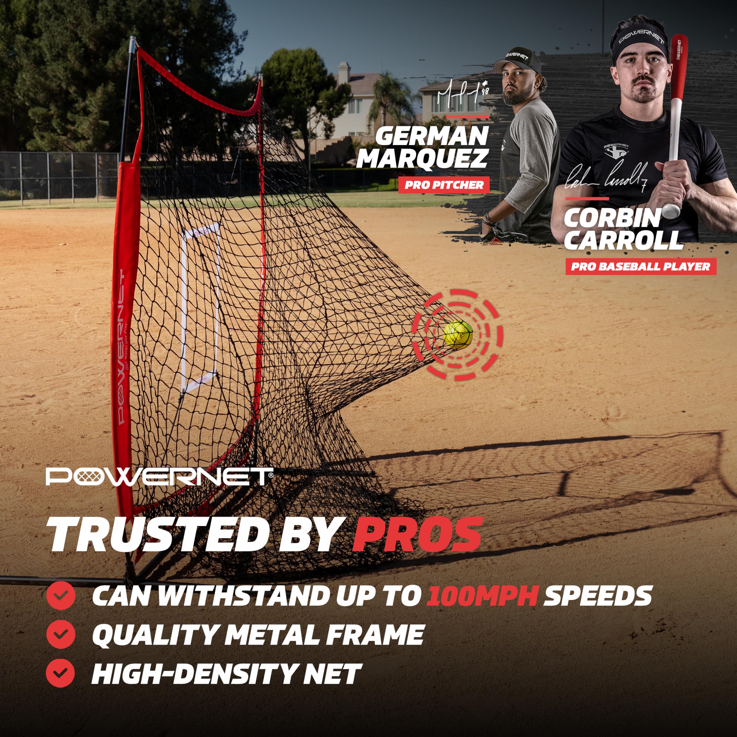 Snapklik.com : PowerNet Baseball Net Bundle, 5x5 Hitting & Pitching Net ...