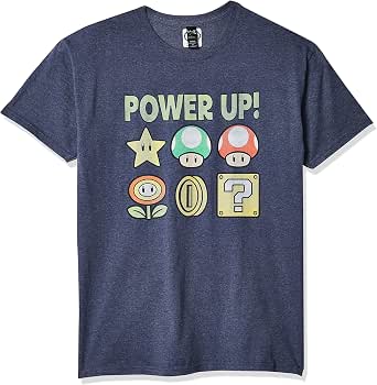 Nintendo Men's Super Mario Power-up Icons Vintage | Amazon.com