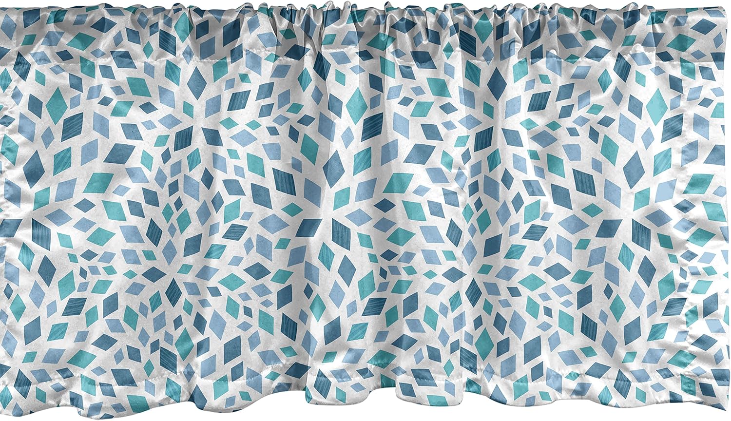 Amazon.com: Ambesonne Teal Window Valance, Abstract Style Scattered ...