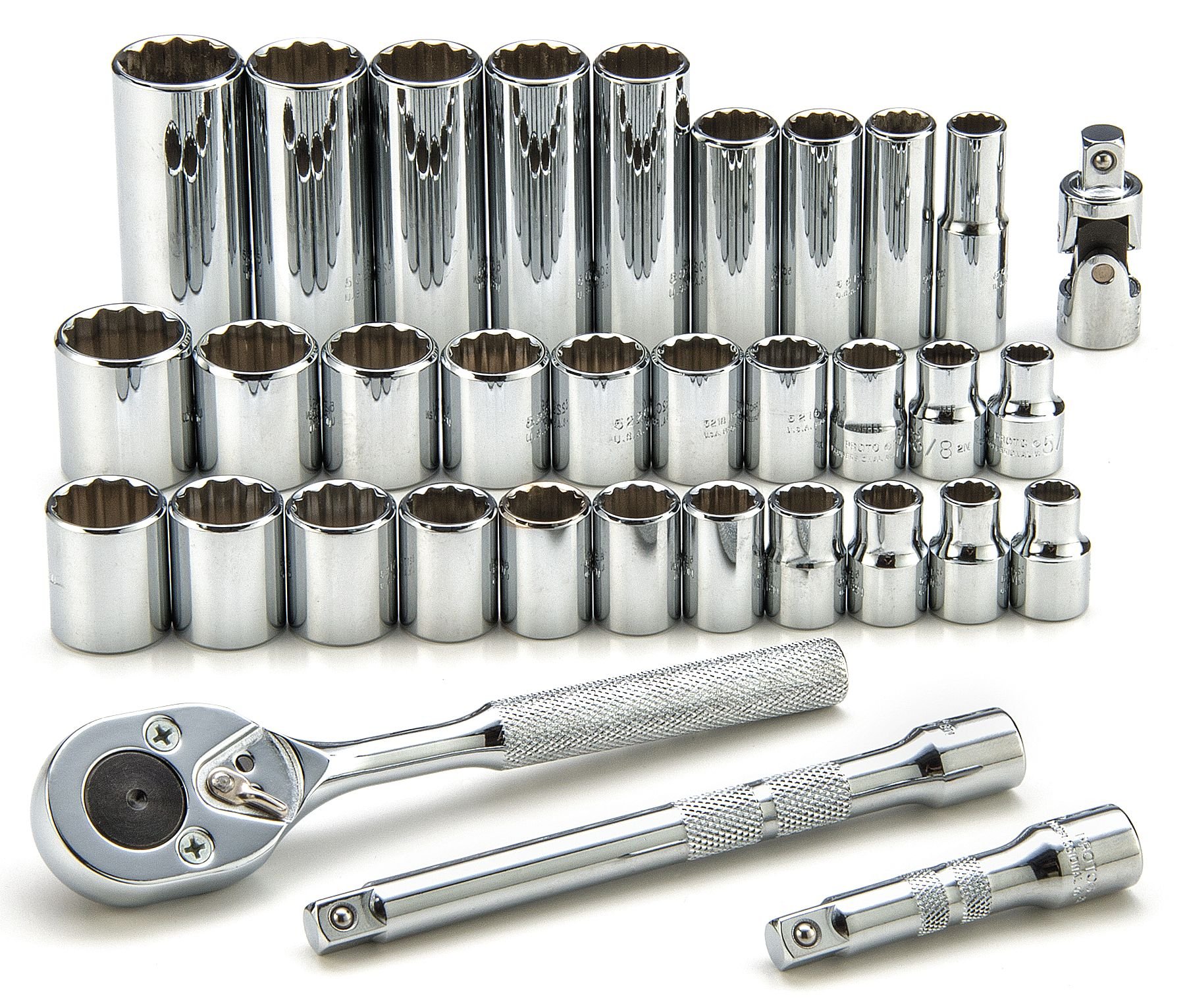 Amazon.com: 3/8" Drive 34 Piece Socket Set : Tools & Home Improvement