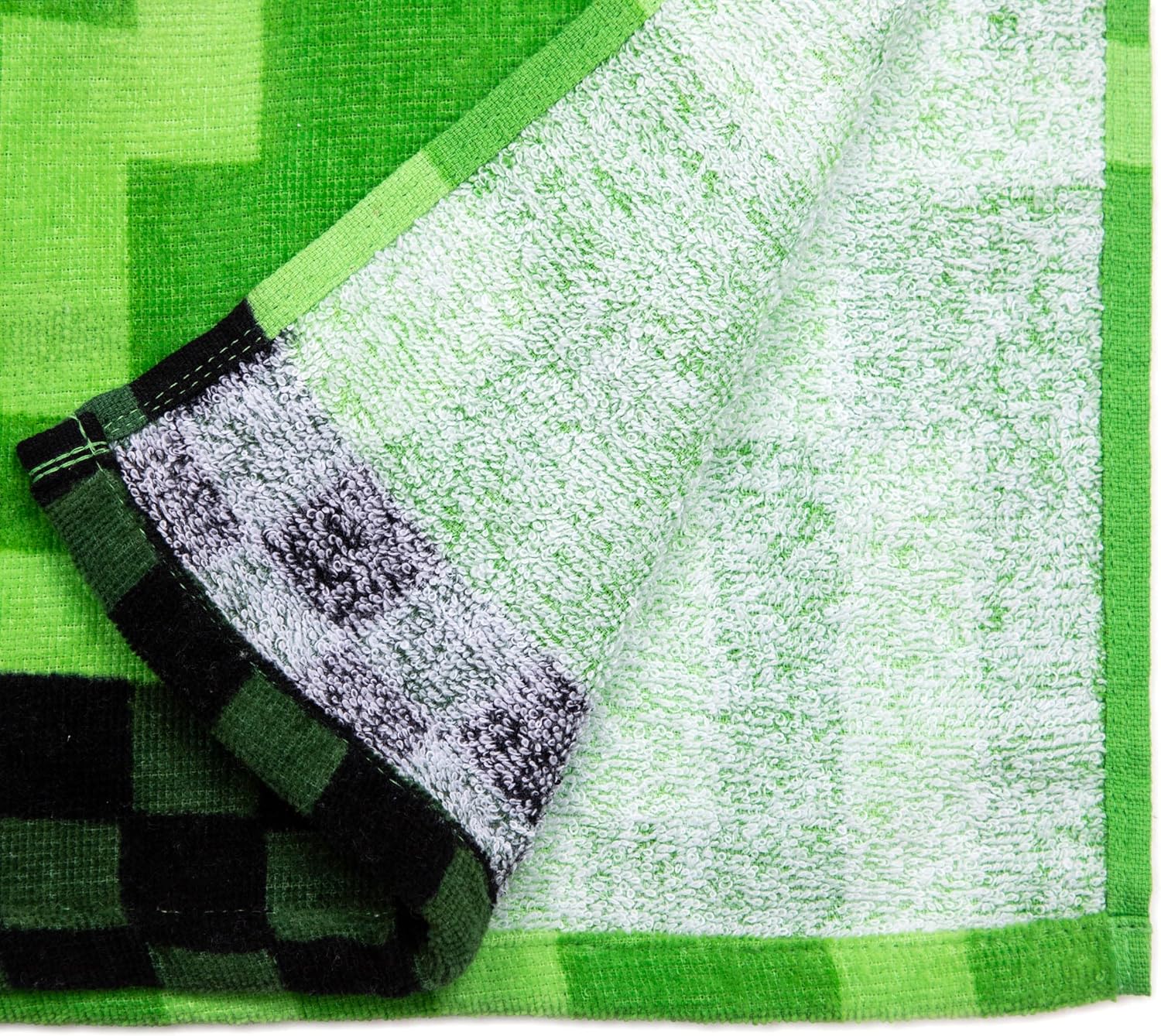 Jay Franco Minecraft Creeper Hooded Poncho Bath Towel 56cm x 56cm 100% ...