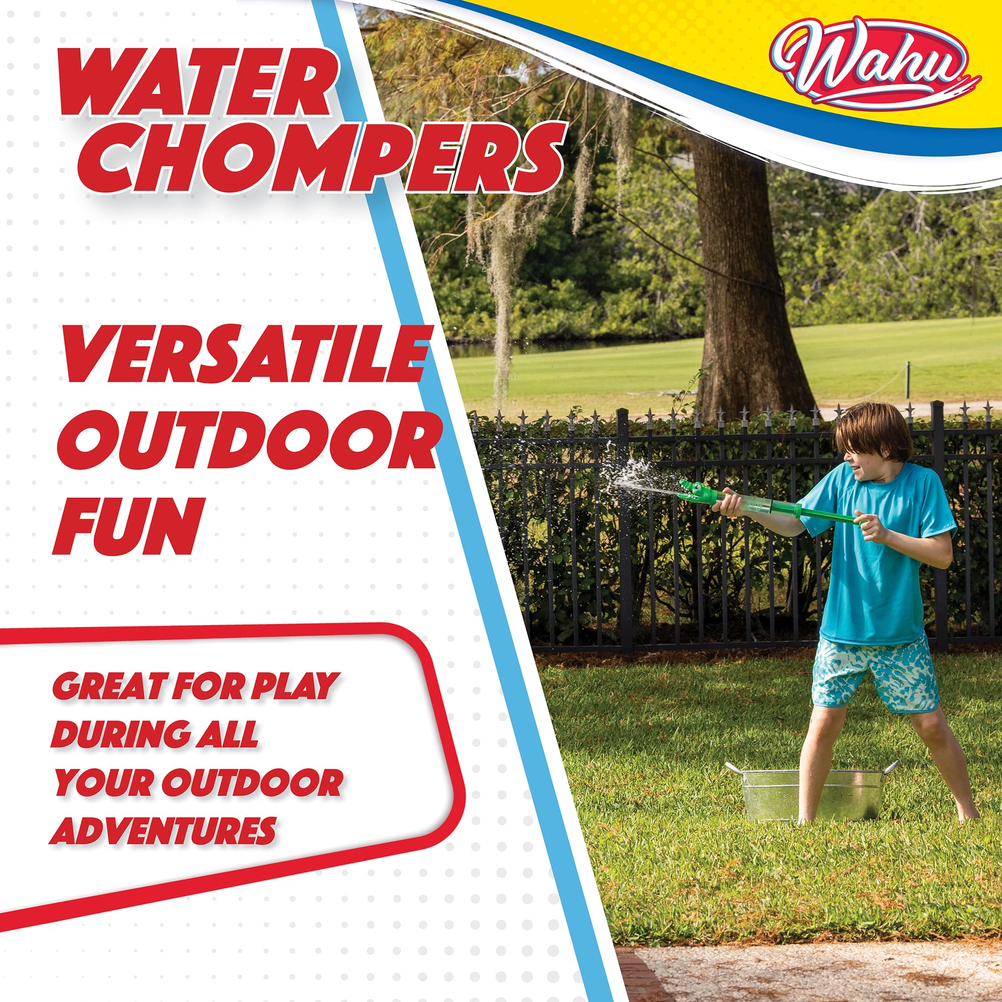 Wahu Water Chompers Alligator Water Blaster Toy for Kids Ages 8+, Kids ...
