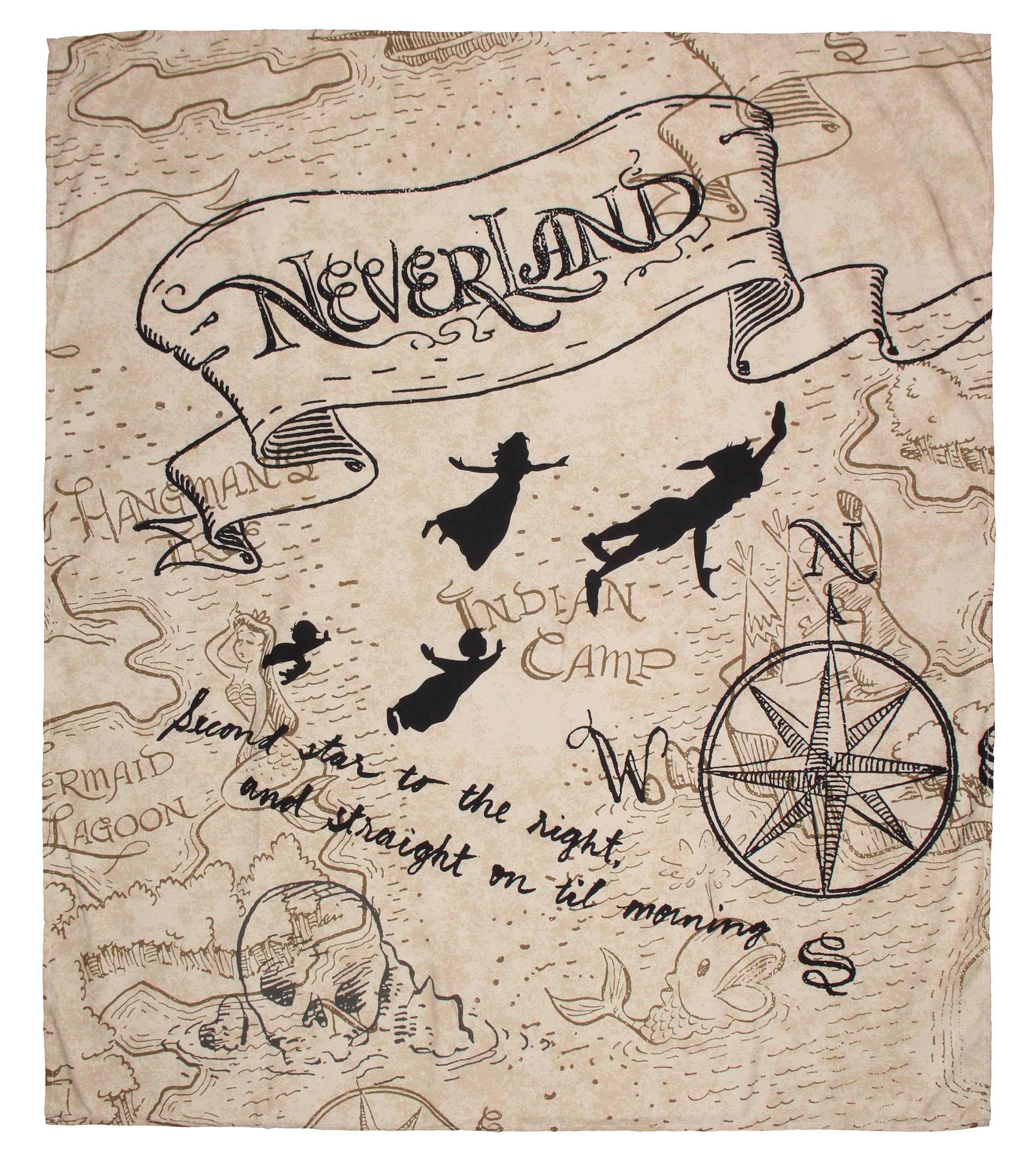 Original Peter Pan Neverland Map