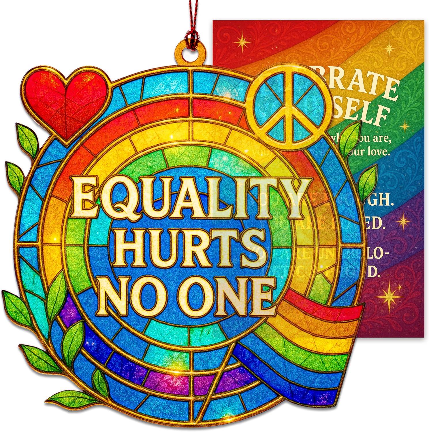 Amazon.com: Rusaten LGBTQ Equality Hurts No One Pride Gifts with Story ...