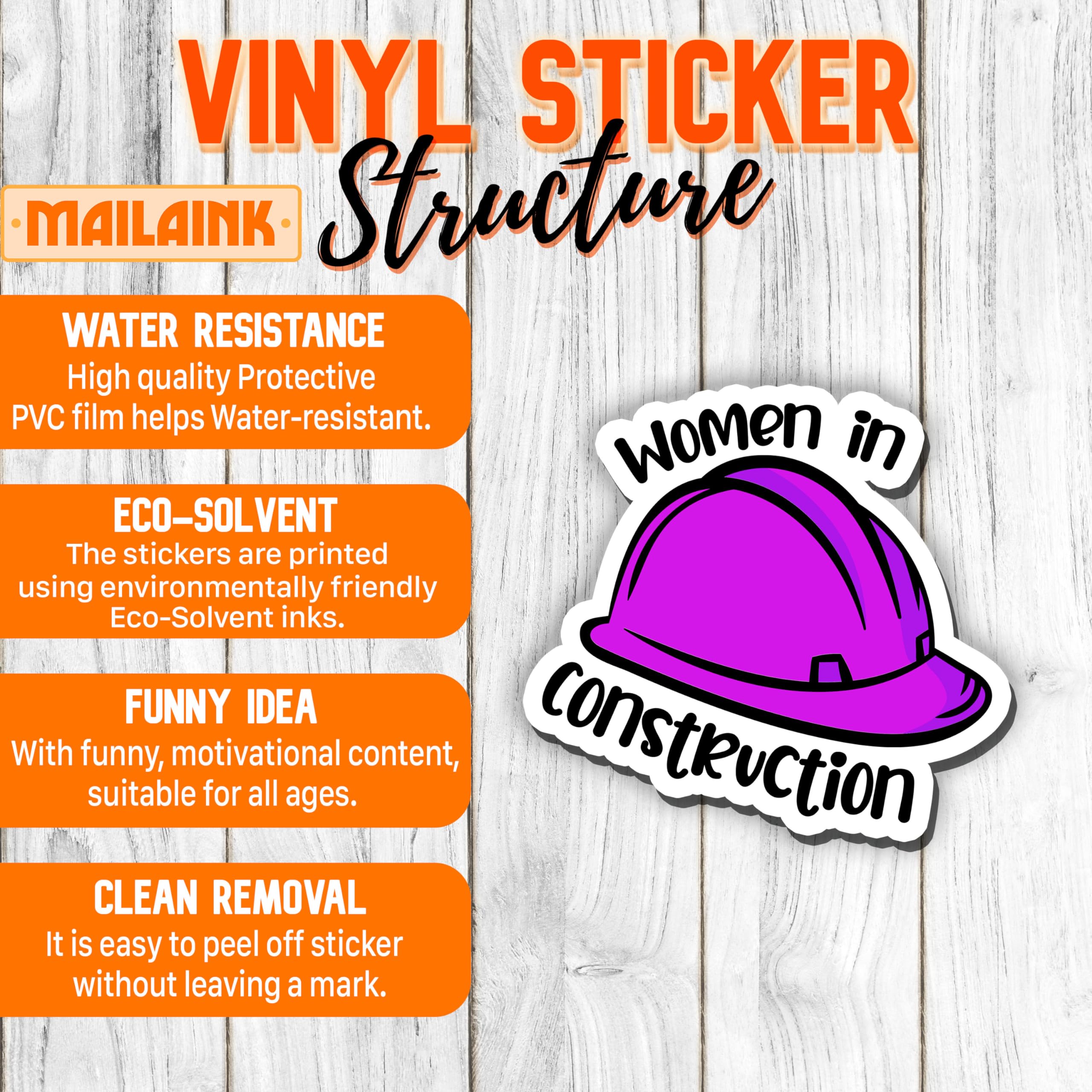 Snapklik.com : Set 3Pcs Women In Construction Stickers, Lineman Hard ...