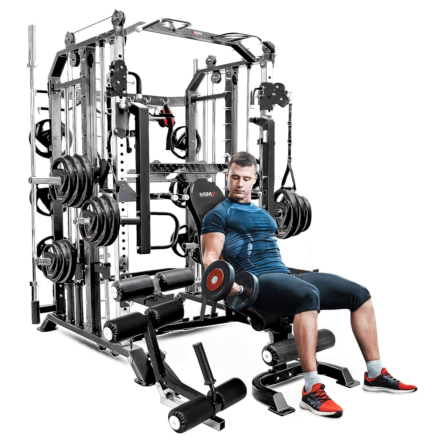 MiM USA Hercules 1001 Commercial Smith Machine and Functional Trainer ...