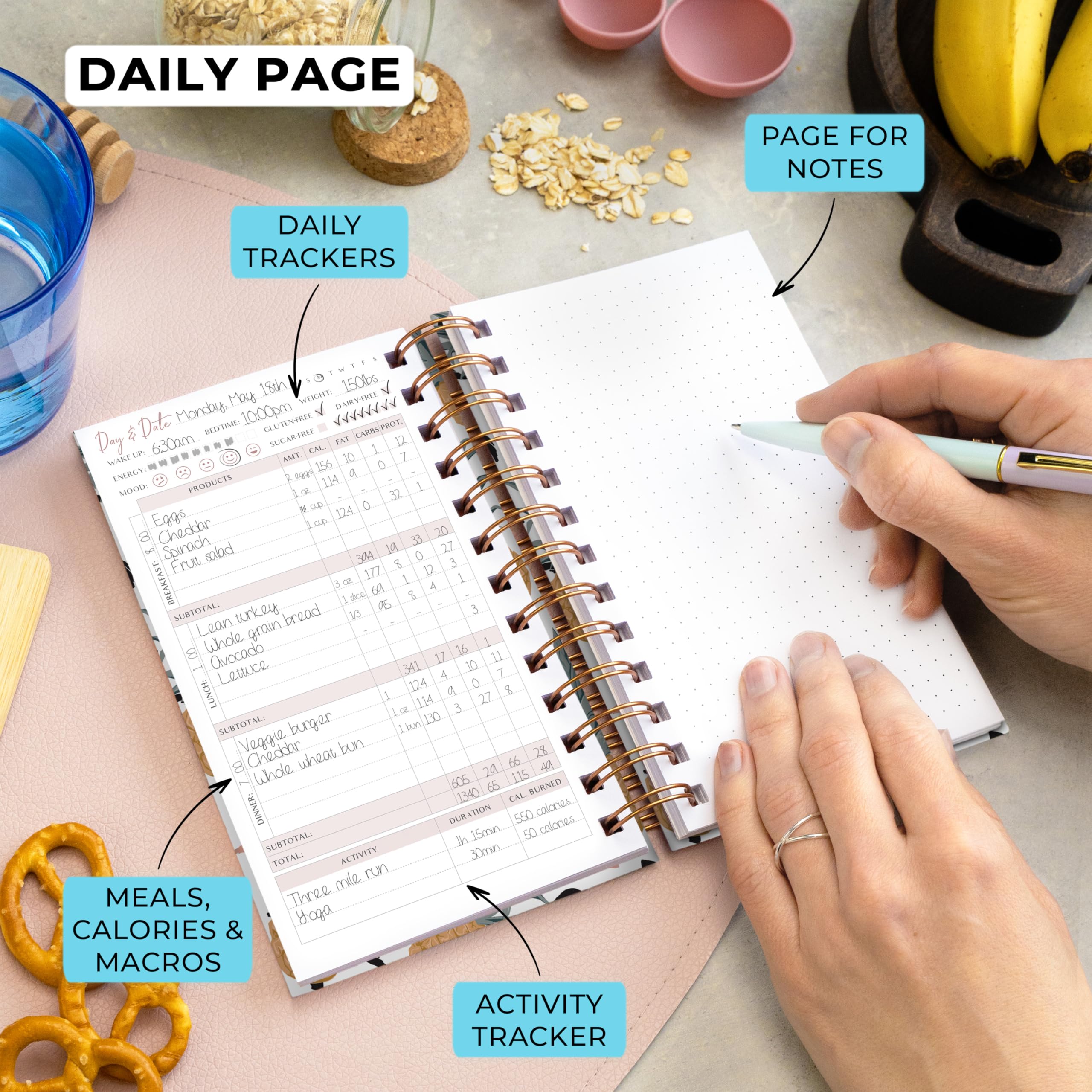 Snapklik.com : PLANBERRY Pocket Food Journal Premium Nutrition Planner ...