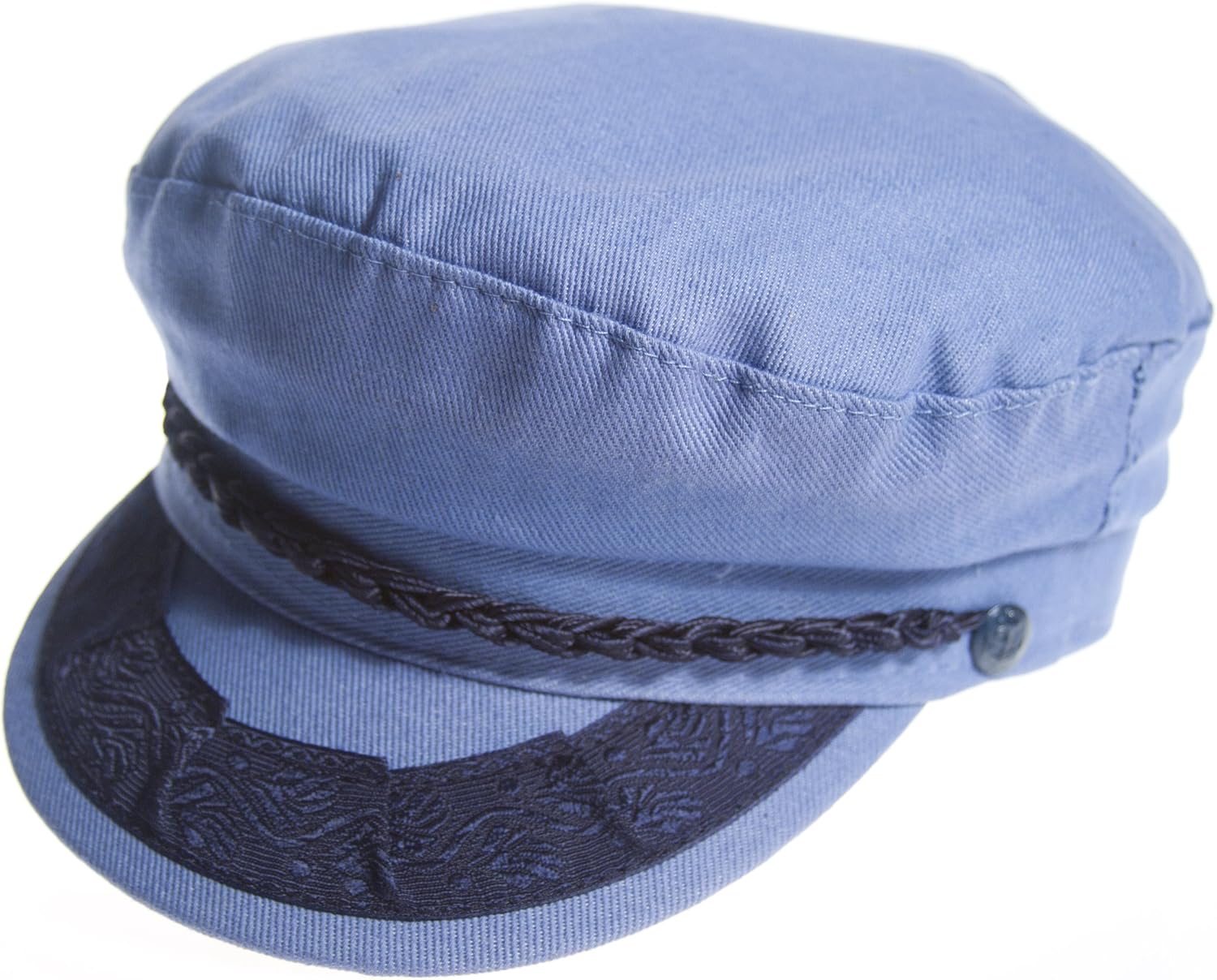Aegean Authentic Greek Fisherman's Cap - Blue Denim - 7 1/8 - (21 1/2 ...