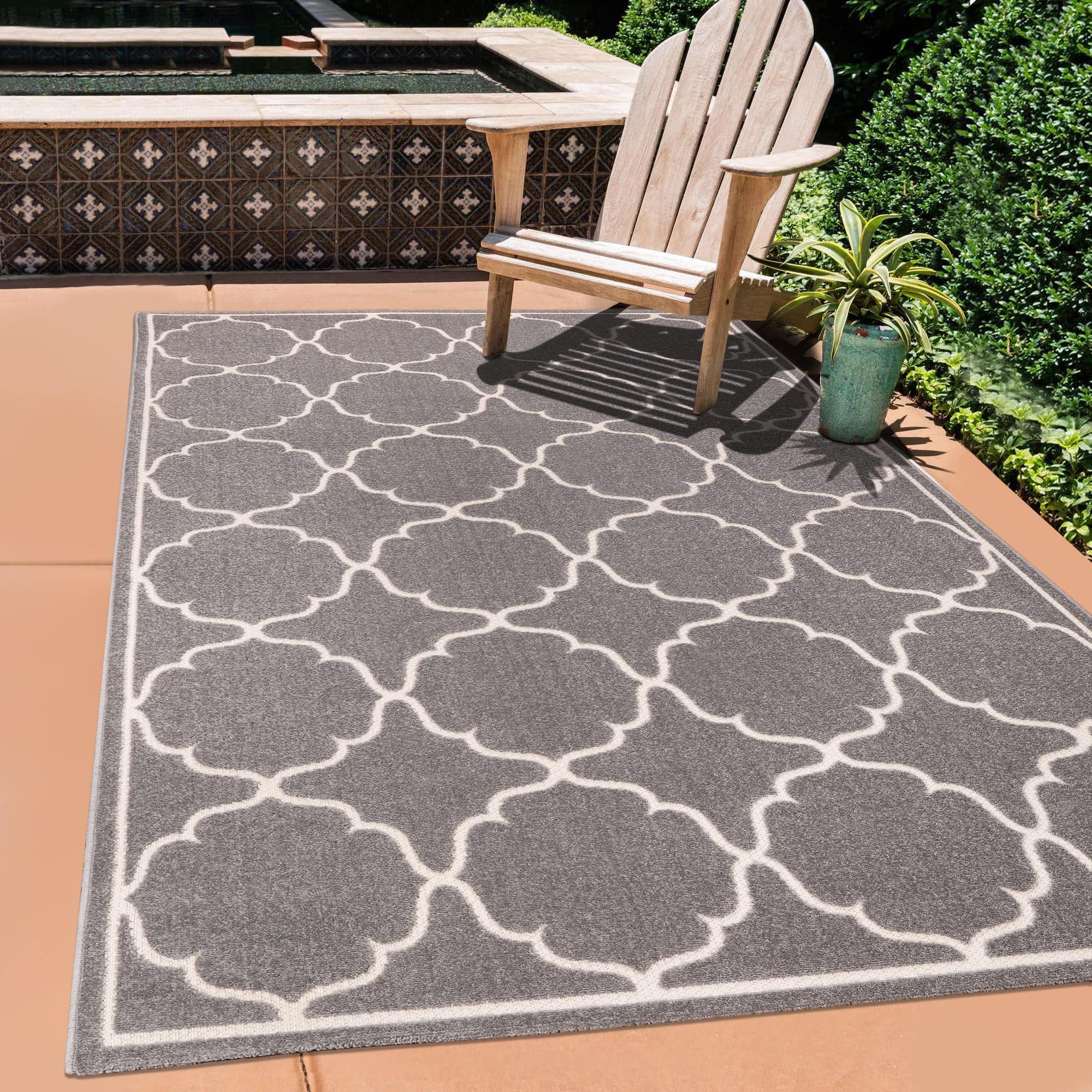 Qingbei Rina Outdoor Teppich Wetterfest, 120x180cm Balkon Teppich ...