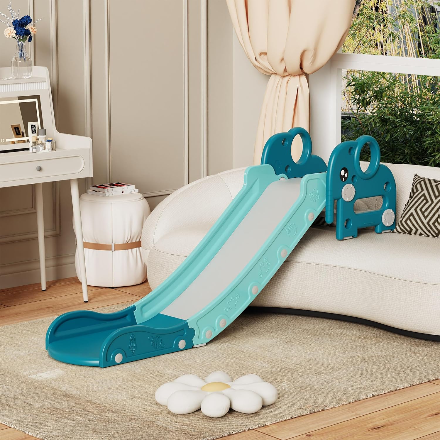 Amazon.com: Couch Toddler Slide Indoor, 2 in 1 Kids Stairs Bed Sofa ...