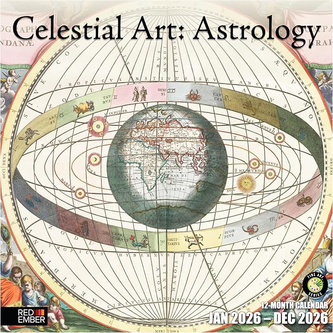 RED EMBER Celestial Art: Astrology 2026 Wall Calendar 12 Month | 12" x ...