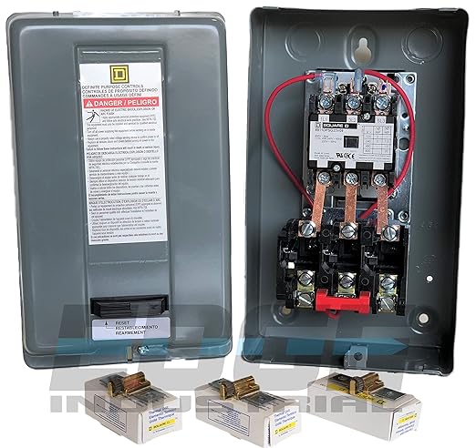 SQUARE D ELECTRIC MAGNETIC MOTOR STARTER CONTROL 7.5HP 230V 3PH ...