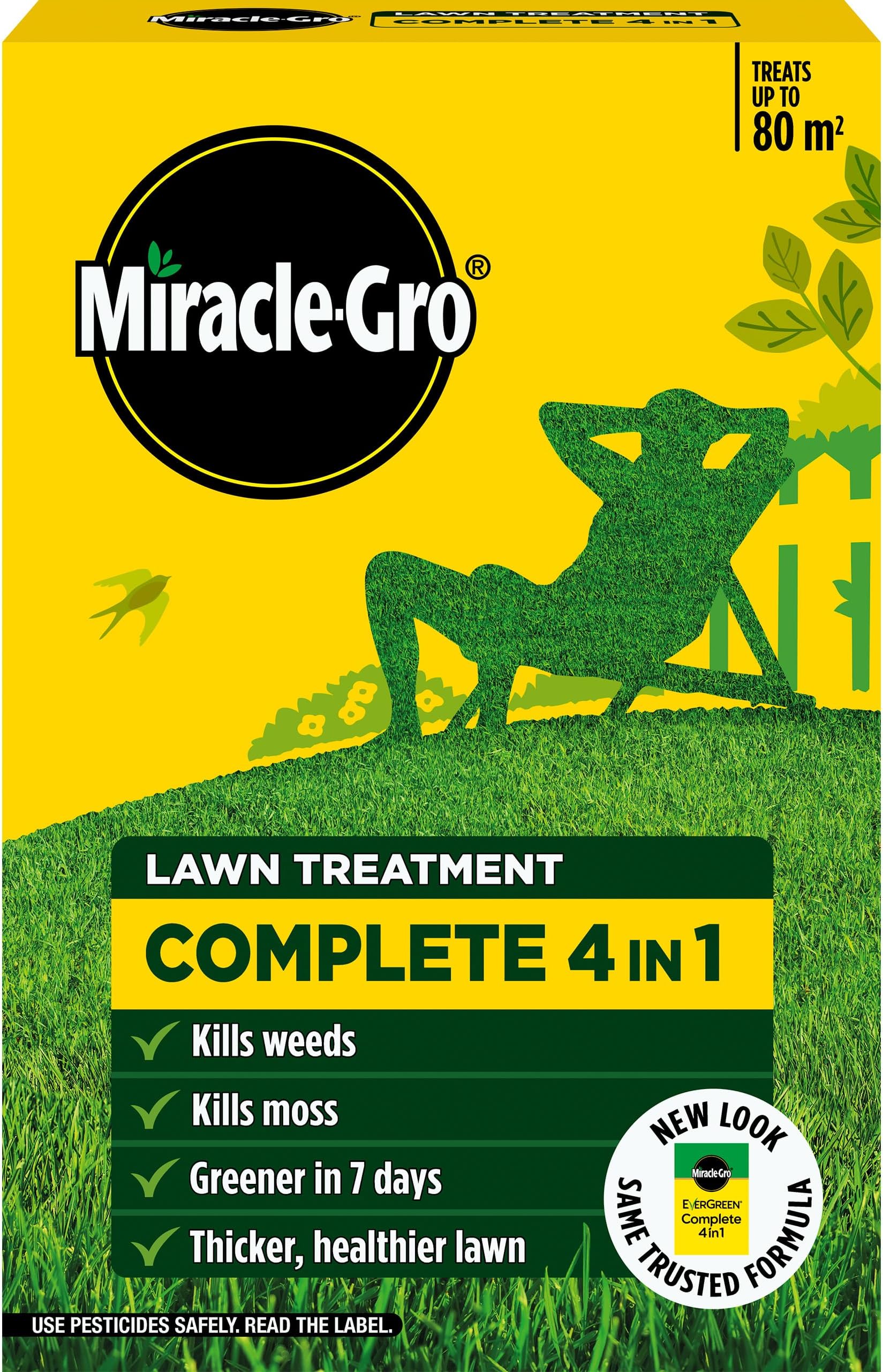 EverGreen 400sqm Complete 4-in-1 Lawn Care, Lawn Food, Weed and Moss ...