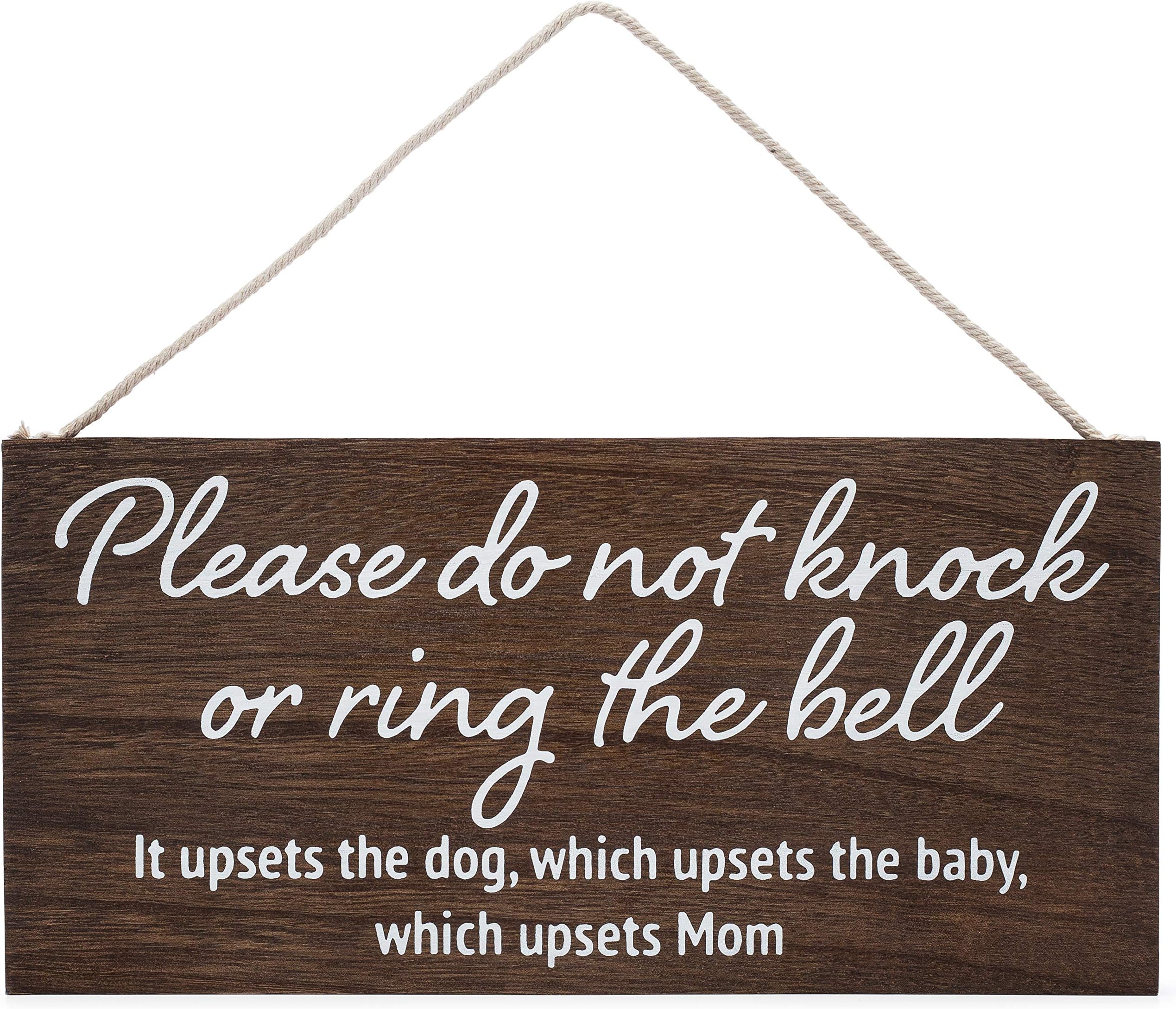 Amazon.com: Do Not Knock or Ring Doorbell Sign - 5" x 3.5" Aluminum ...