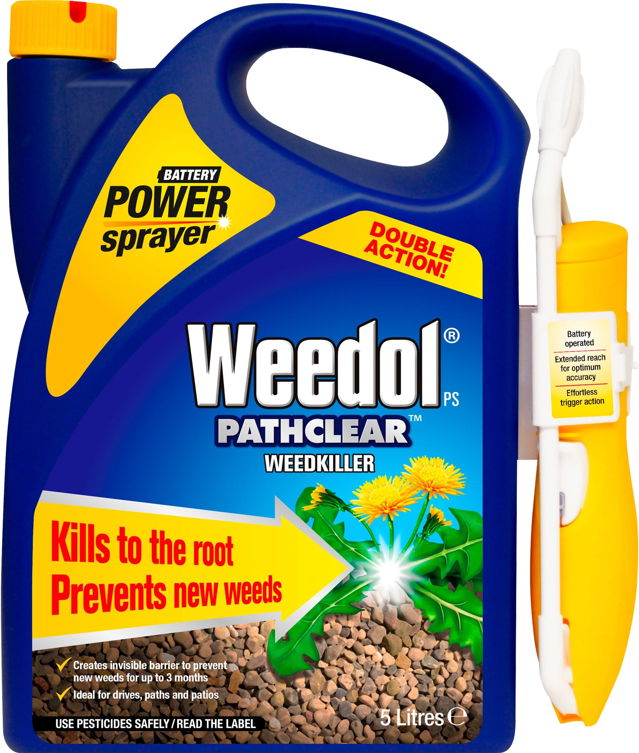Weedol Pathclear Double Action Weedkiller, Battery Operated Power ...