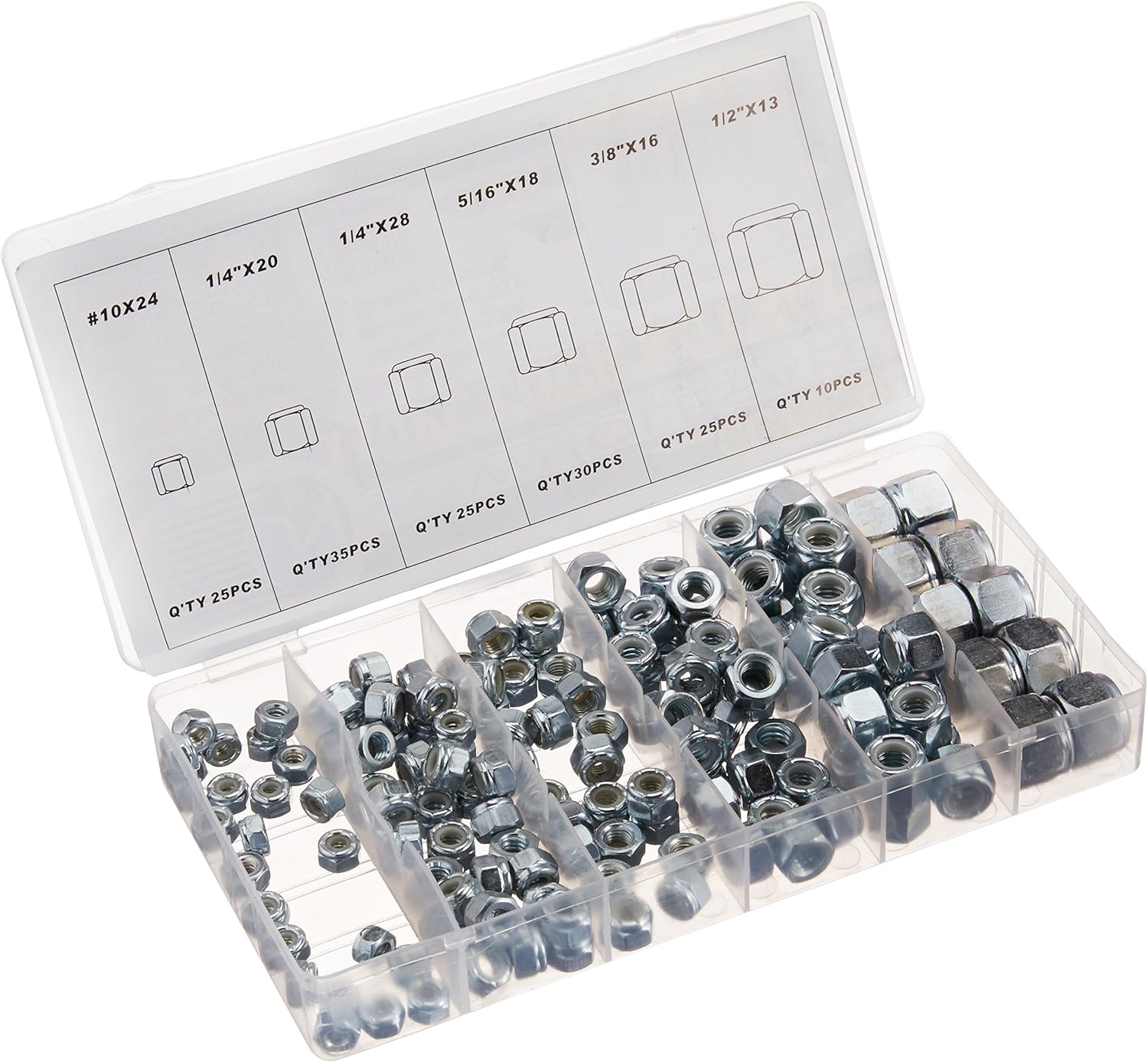 Amazon.com: Pit Bull CHI029 Lock Nut Set, Box SAE, 150-Piece : Automotive