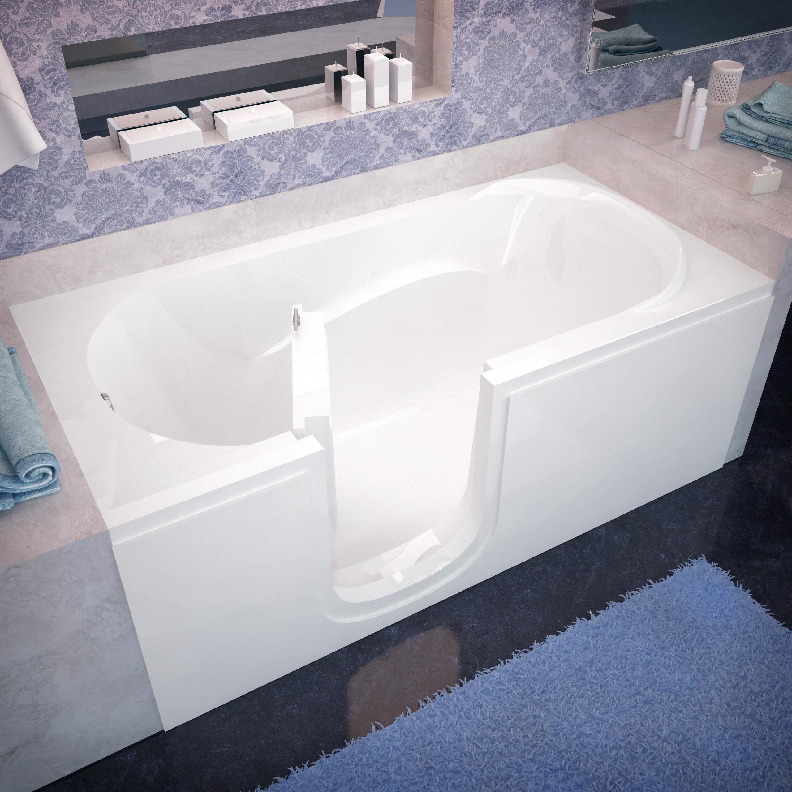 Spa World Venzi Vz3060silws Rectangular Soaking Walk-In Bathtub, 30x60 ...