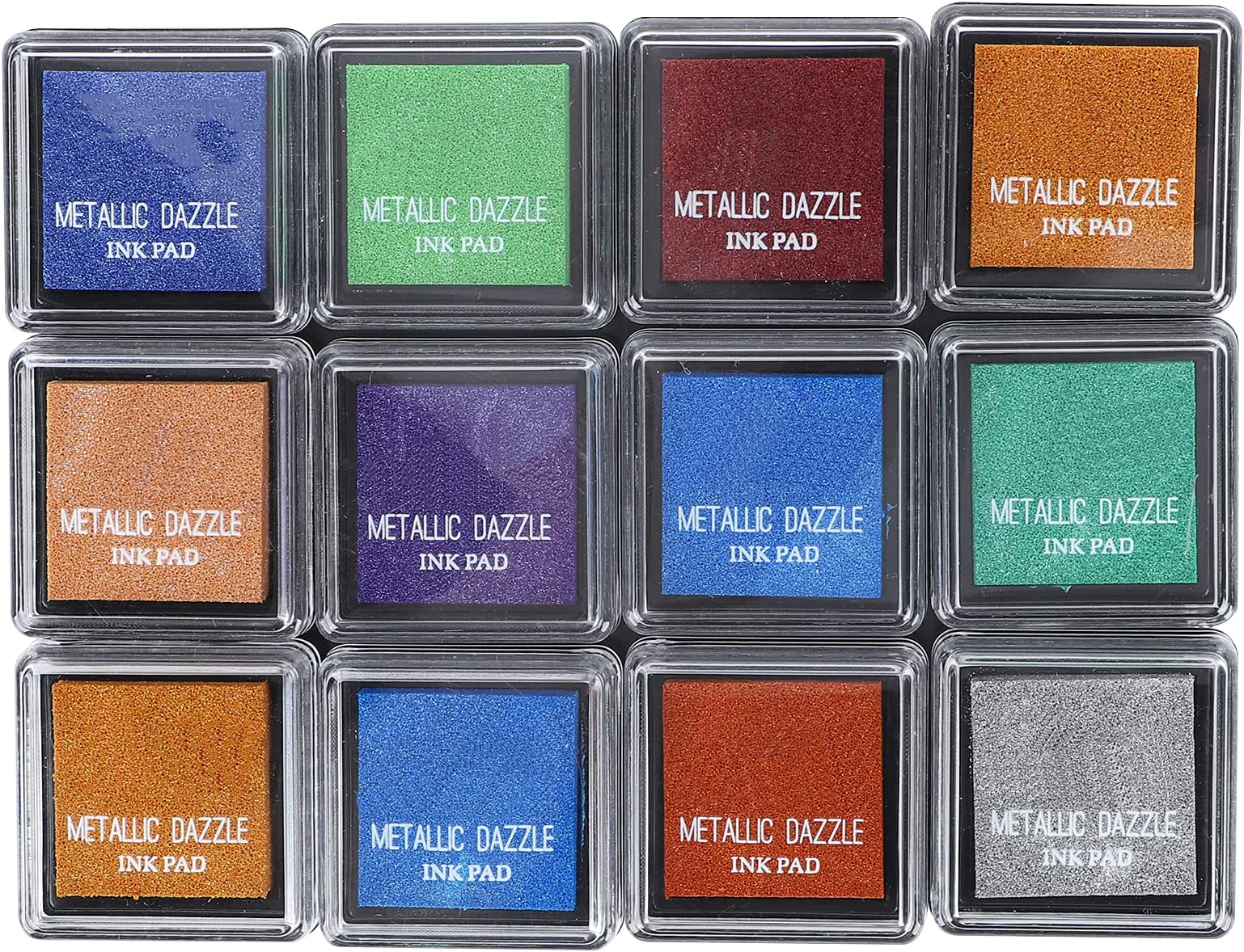 Amazon.com: Metallic Color Ink Pad , Easy Bright Color 10 Colors Ink ...