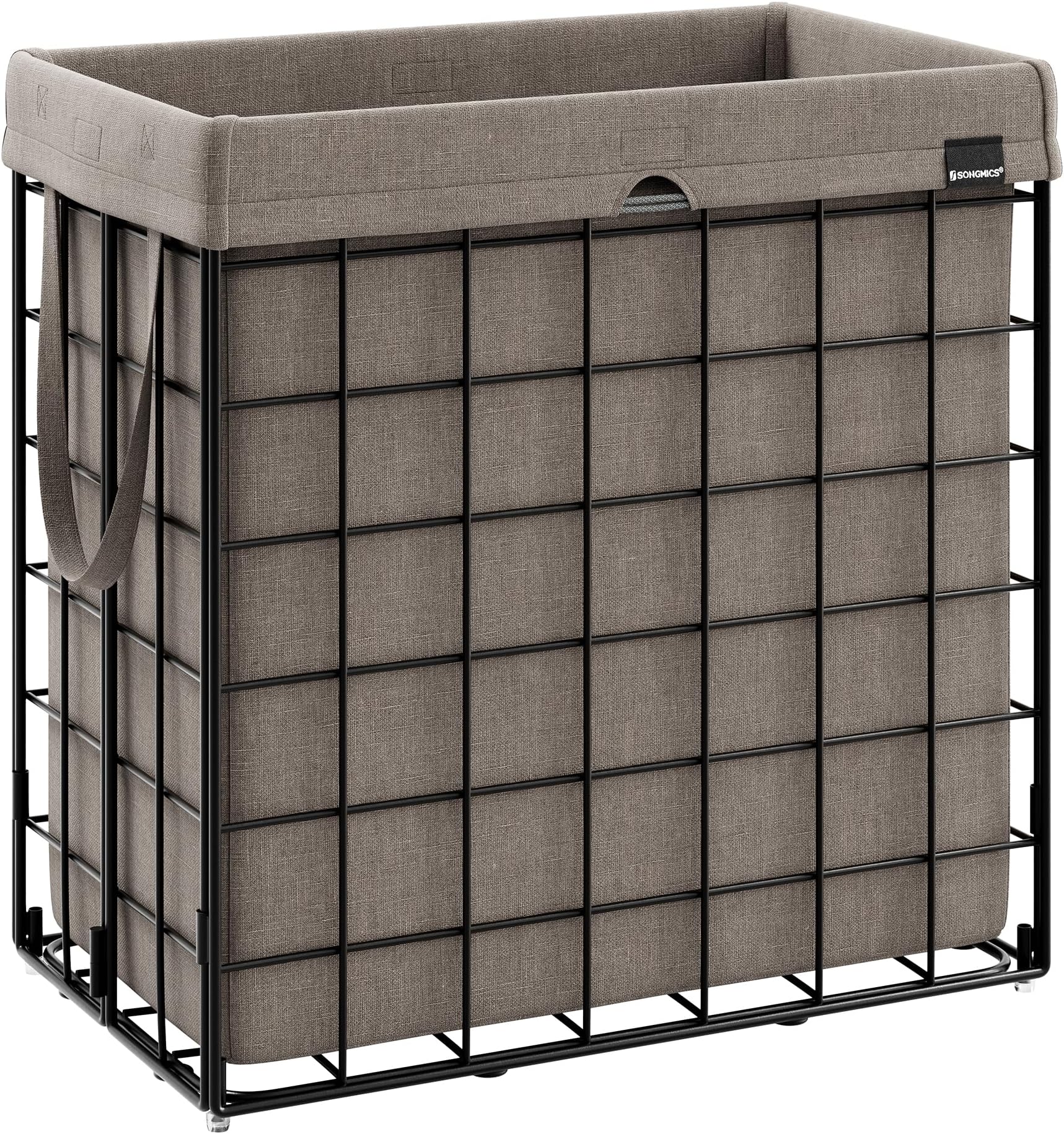 Amazon.com: Cheung's 16S005 Lined Metal Wire Basket with Handles, Black ...