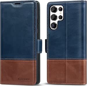 Amazon.com: KEZiHOME for Samsung Galaxy S24 Ultra Case, Genuine Leather [RFID Blocking] Galaxy ...