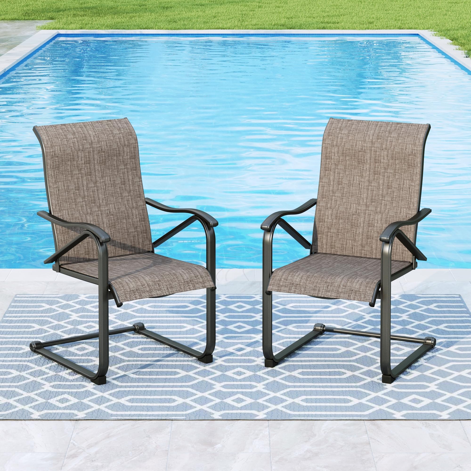 Amazon.com : BALI OUTDOORS All-Weather Spring Motion Textile Patio ...
