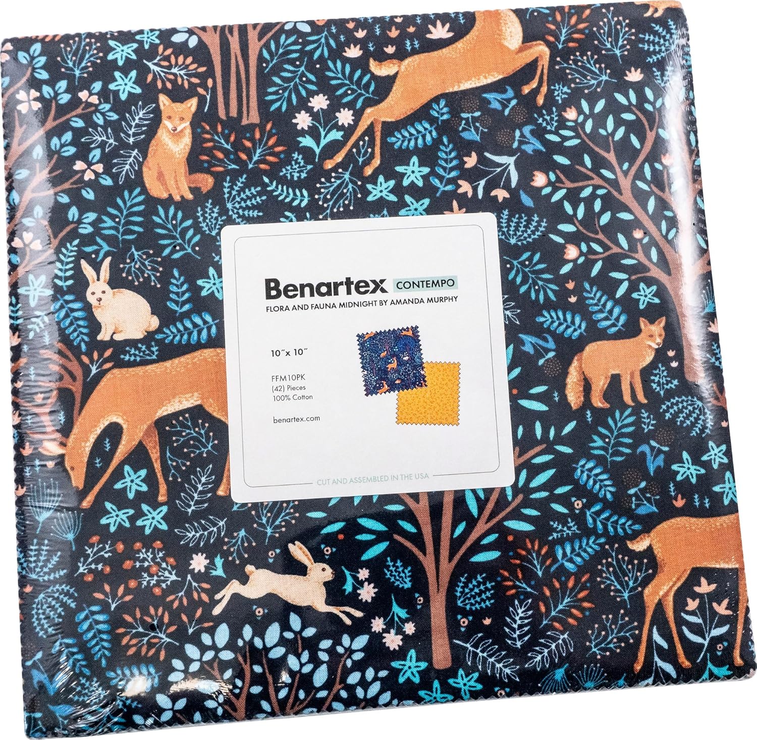 Amazon.com: Amanda Murphy Flora and Fauna Midnight 10X10 Pack 42 10 ...