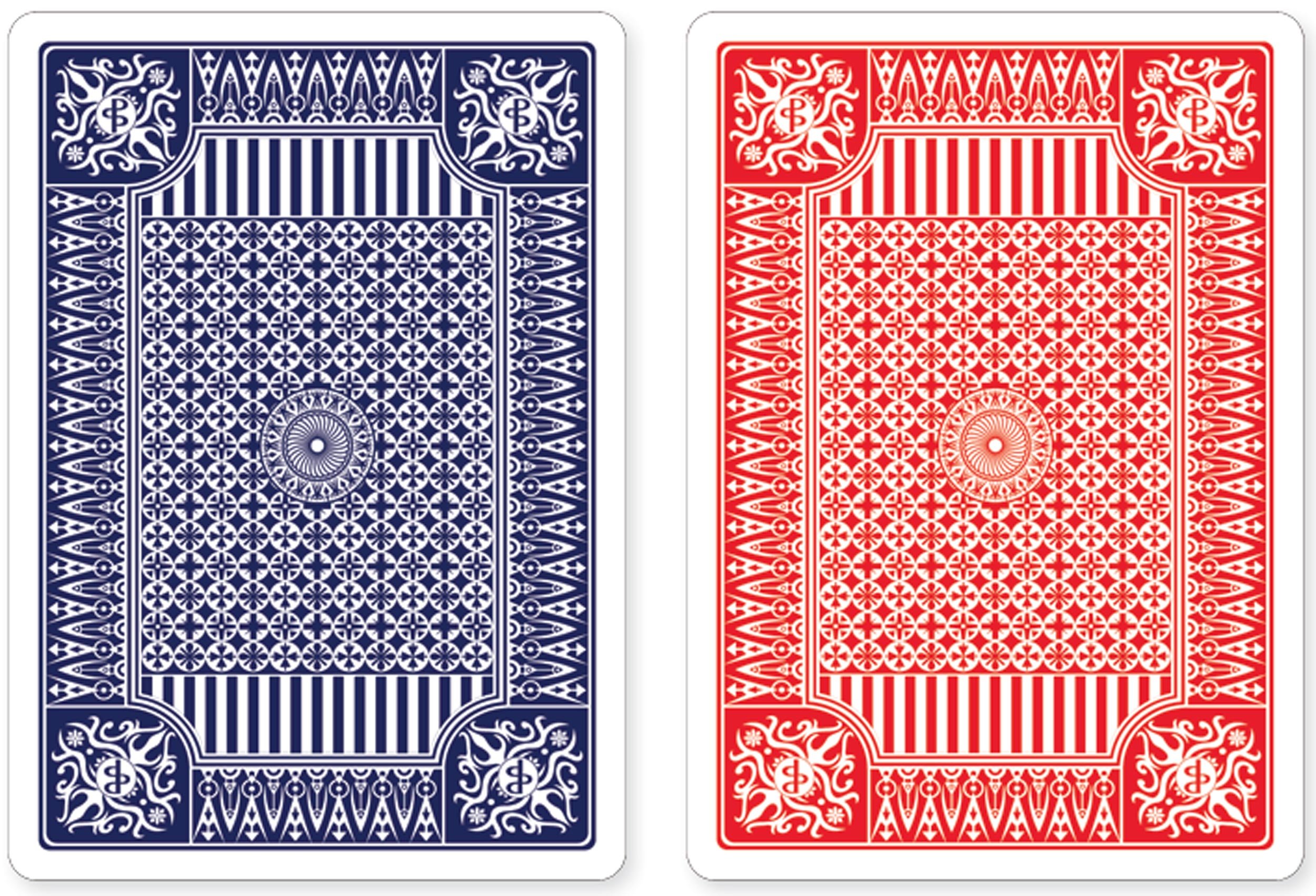 Blue & Red Premium Plastic Playing Cards, Set of 2, Poker Size Deck ...