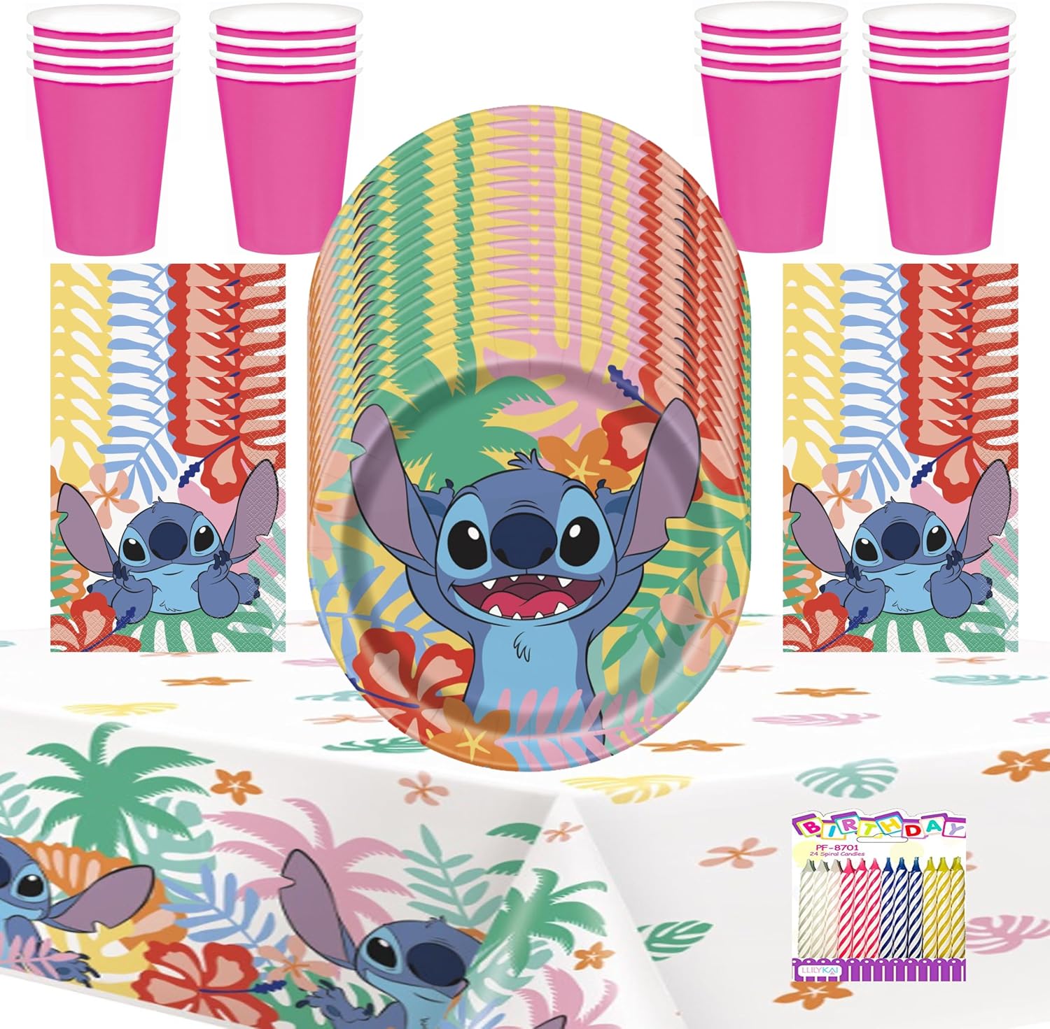 Amazon.com: Stitch Party Supplies Pack for 16 Guests – Officially ...