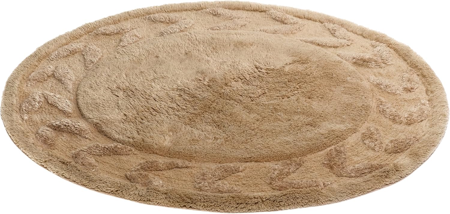 Amazon.com: Lenox Pearl Essence Round Sculpted Rug, Sand : Home & Kitchen