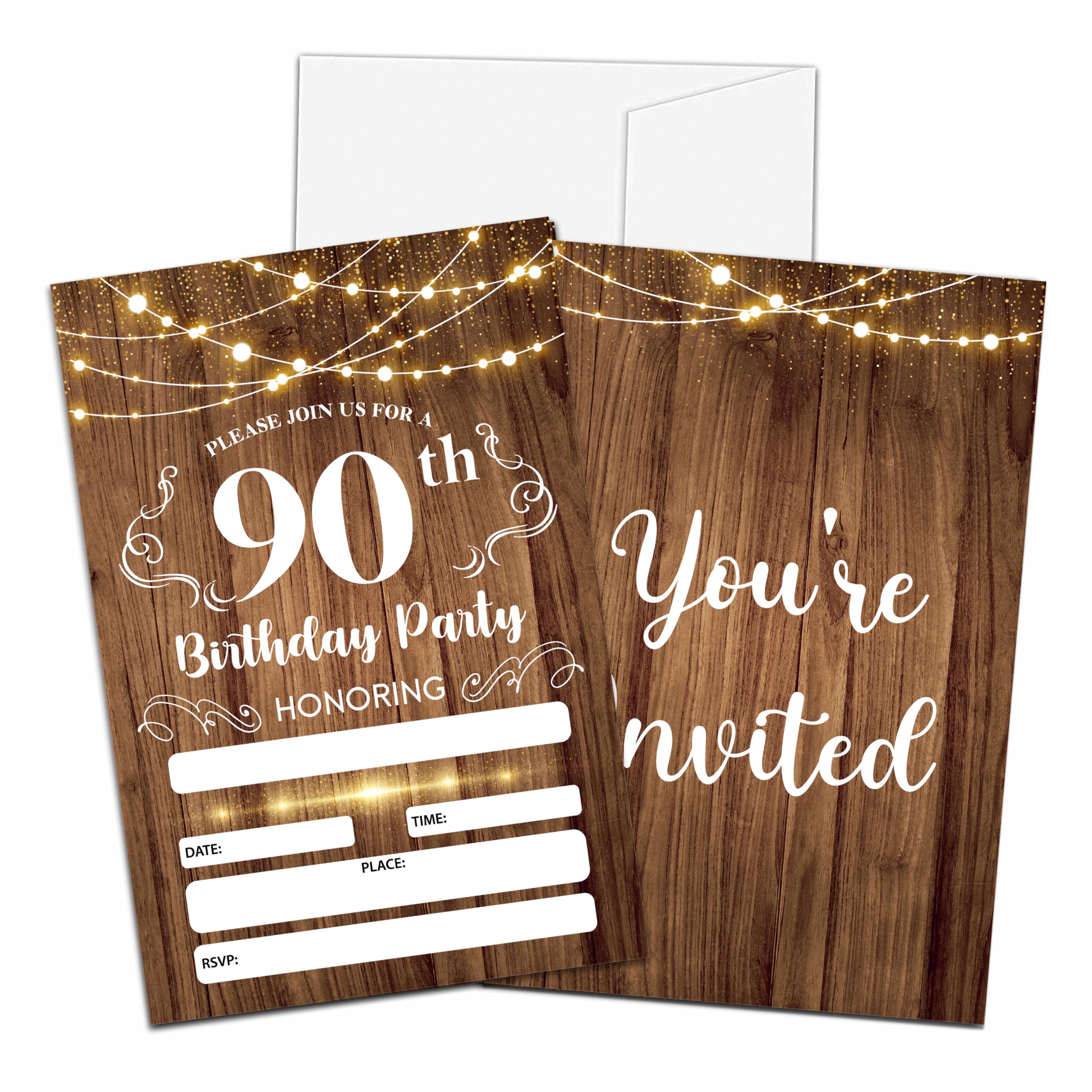 90th Birthday Party Invitation Examples Editable 90th Birthday