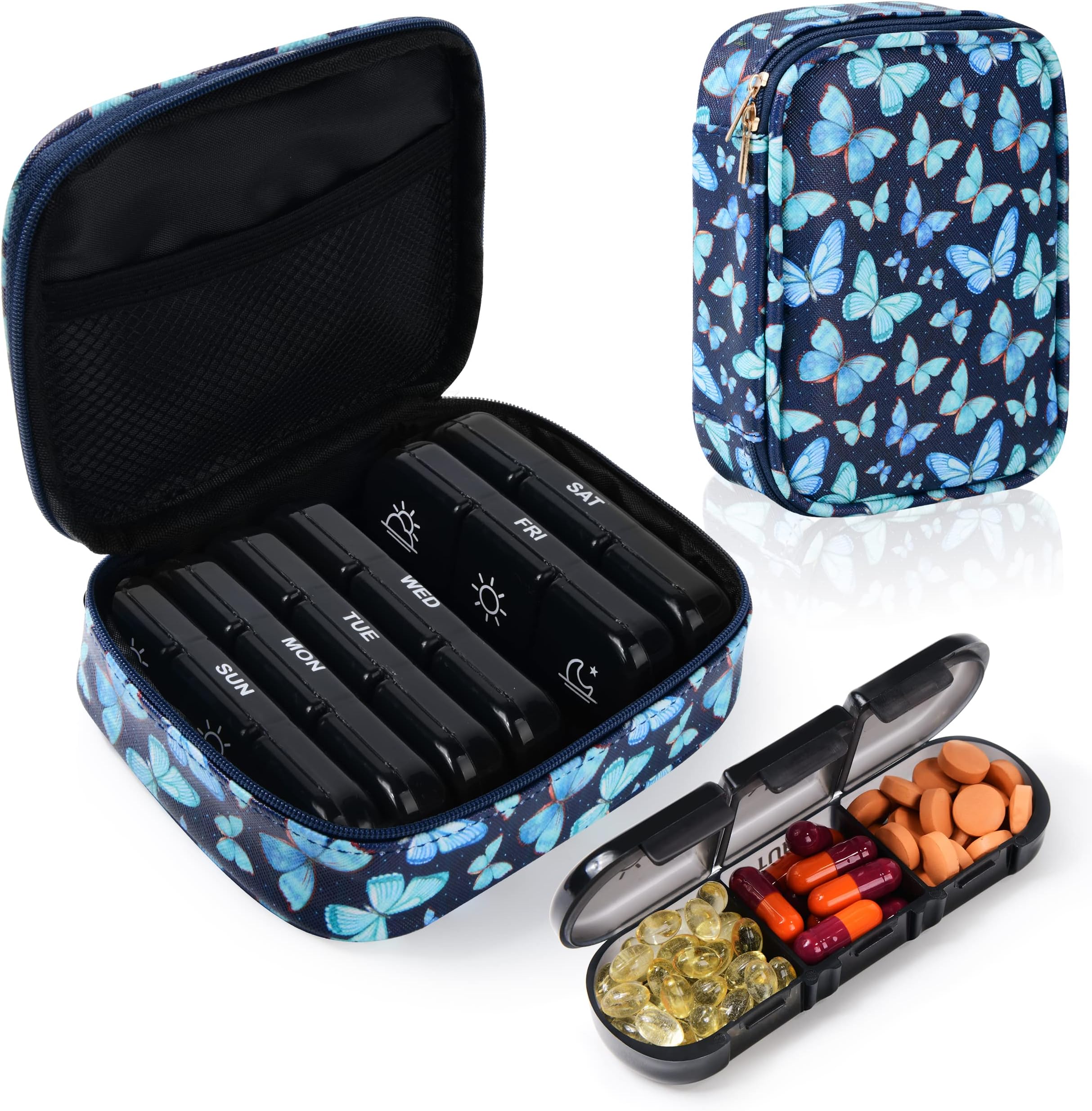 Amazon.com: Zumd Weekly Pill Organizer 3 Times a Day - Pill Box 7 Day 3 ...