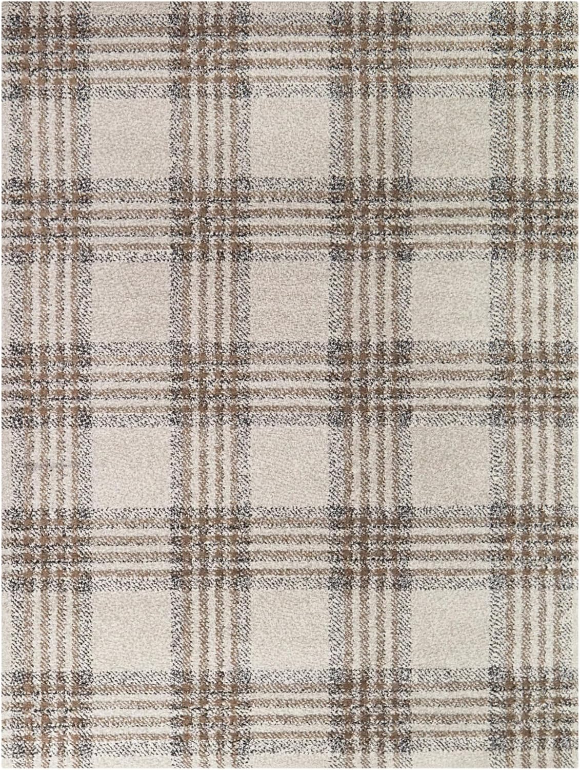 Amazon.com: Balta Rugs Monte Classic Plaid Brown 5' 3" x 7' Area Rug ...
