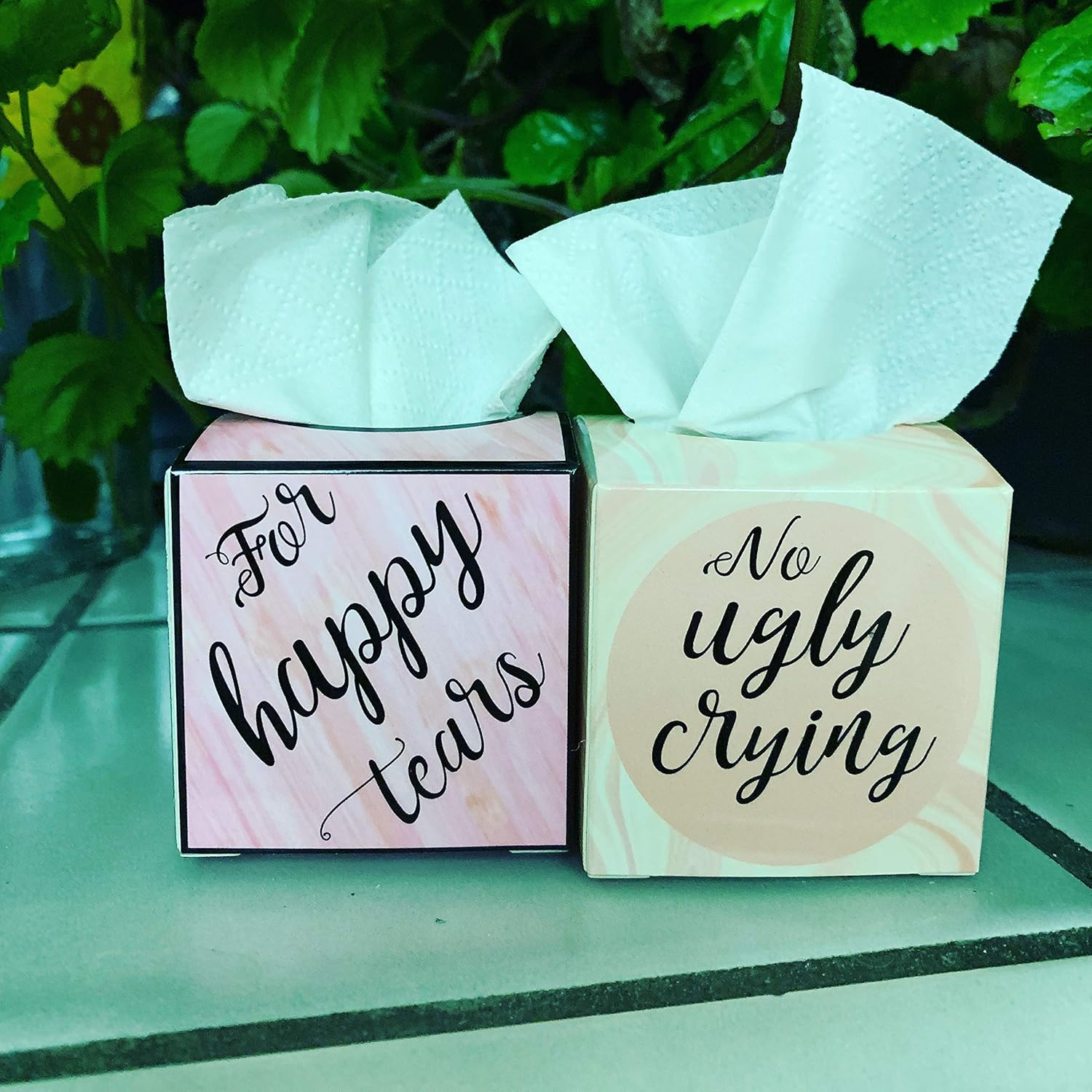Amazon.com: Tiny Tissue Boxes Set of 20- No Ugly Crying by Wedding ...