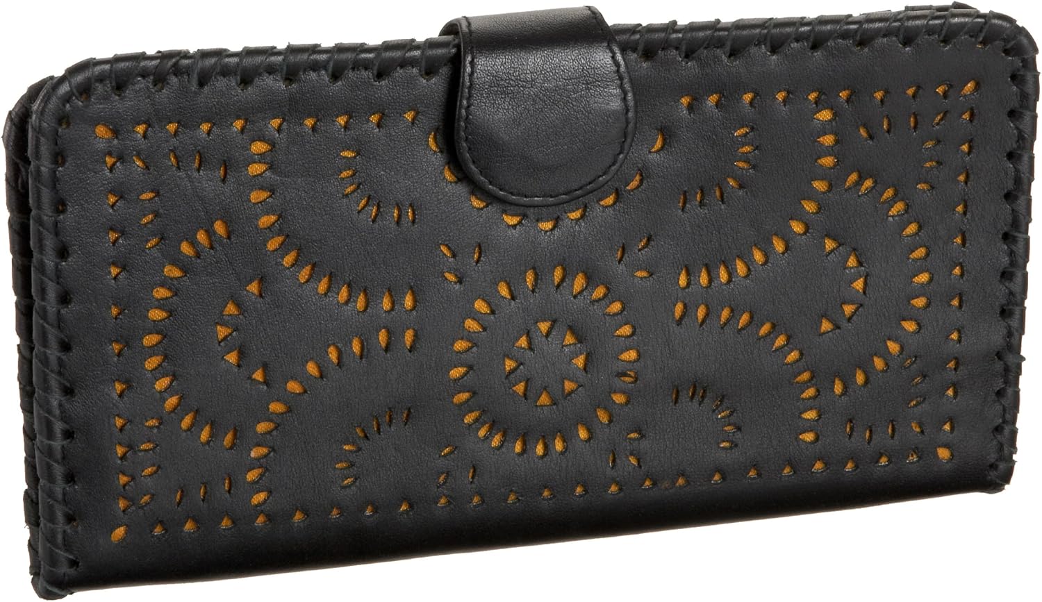 Amazon.com: Cleobella Mexicana Hand-Tooled Wallet,Black Soft,one size ...