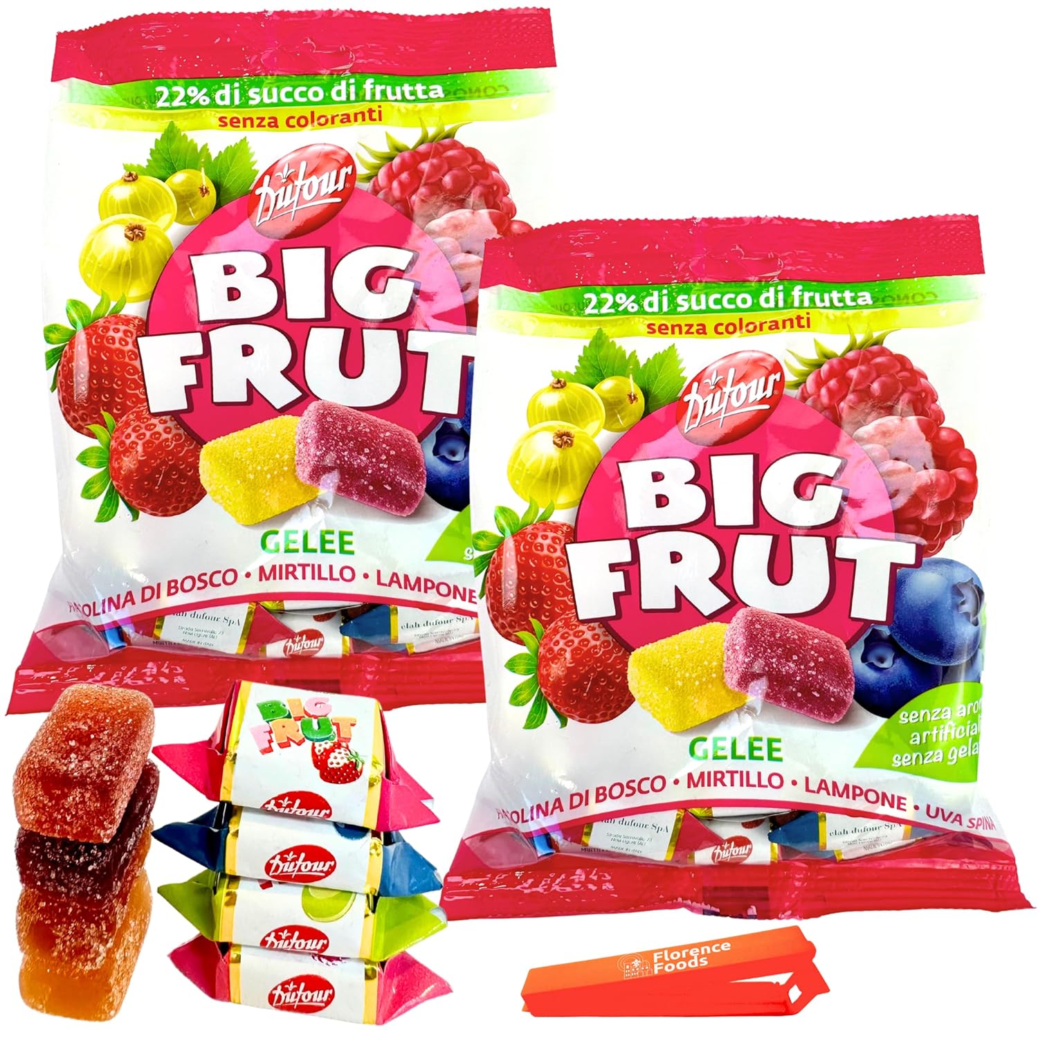 Amazon.com : Dufour Big Frut Italian Berry Jelly Candy from Italy 5.29 ...