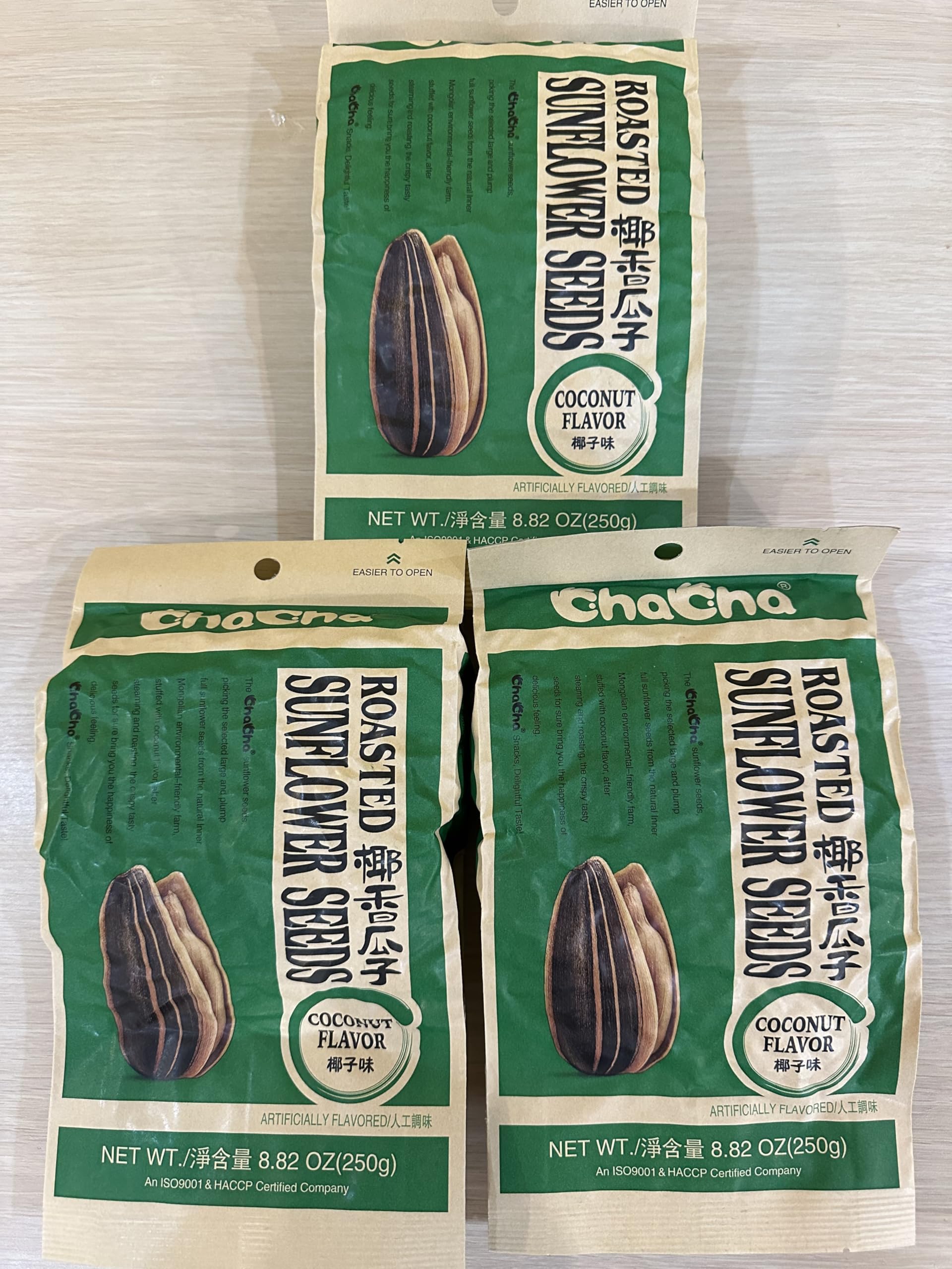 Amazon.com : ChaCha Roasted Sunflower Seeds (3 bags) (1, Coconut flavor ...