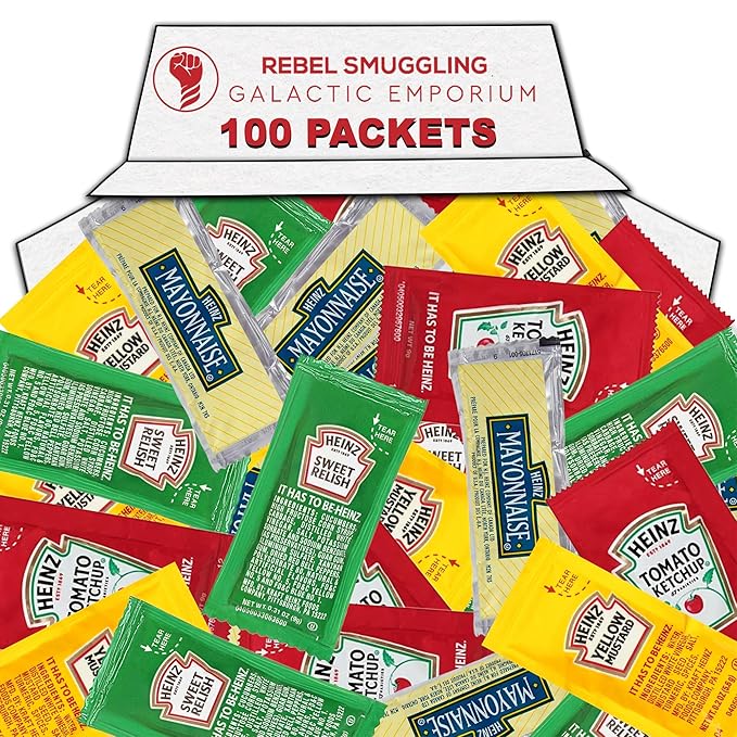 Amazon.com : Condiment Packets Variety 100 Pack- 25 Ketchup, 25 ...